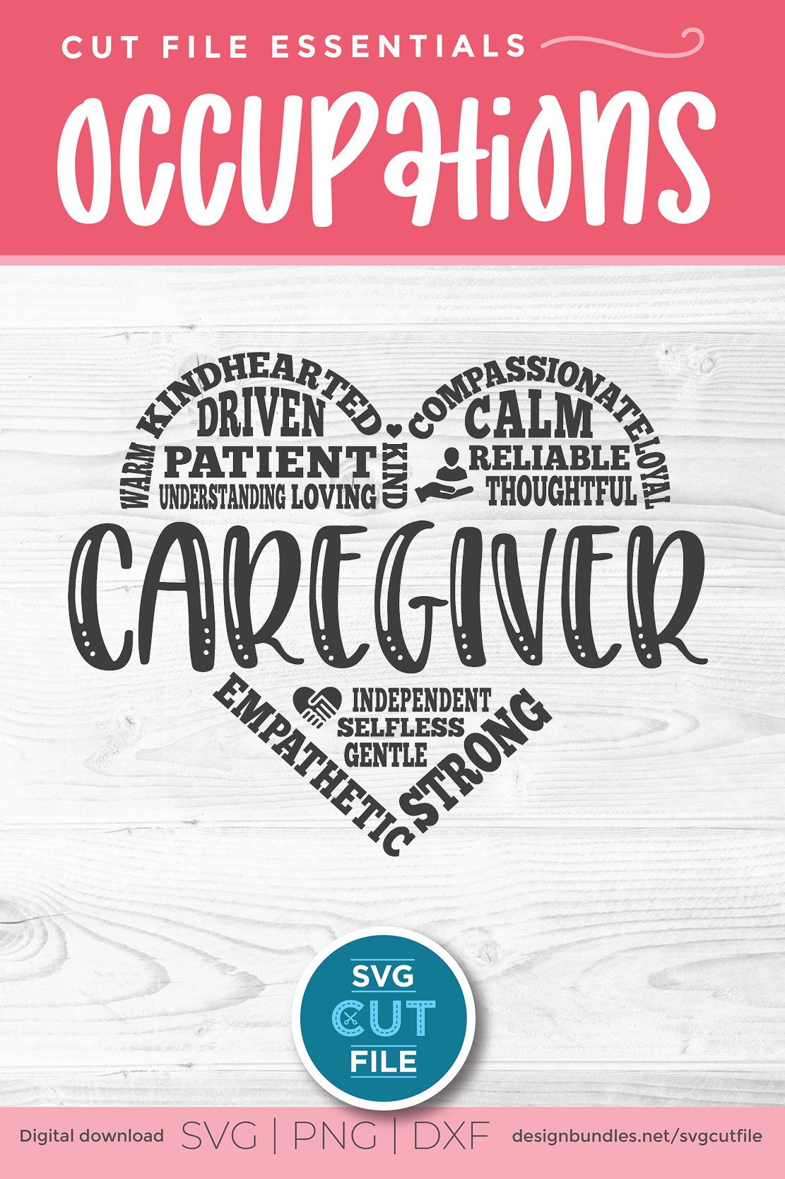 Caregiver svg, a home care giver svg for crafters (850062) | Cut Files ...