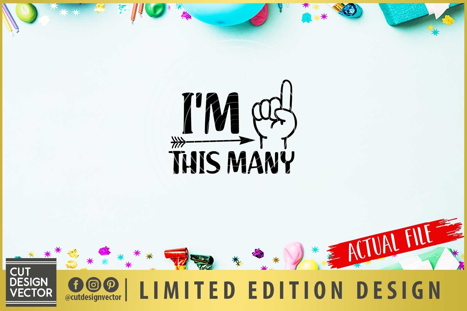I'm This Many SVG, One Year Old SVG (582807) | SVGs | Design Bundles