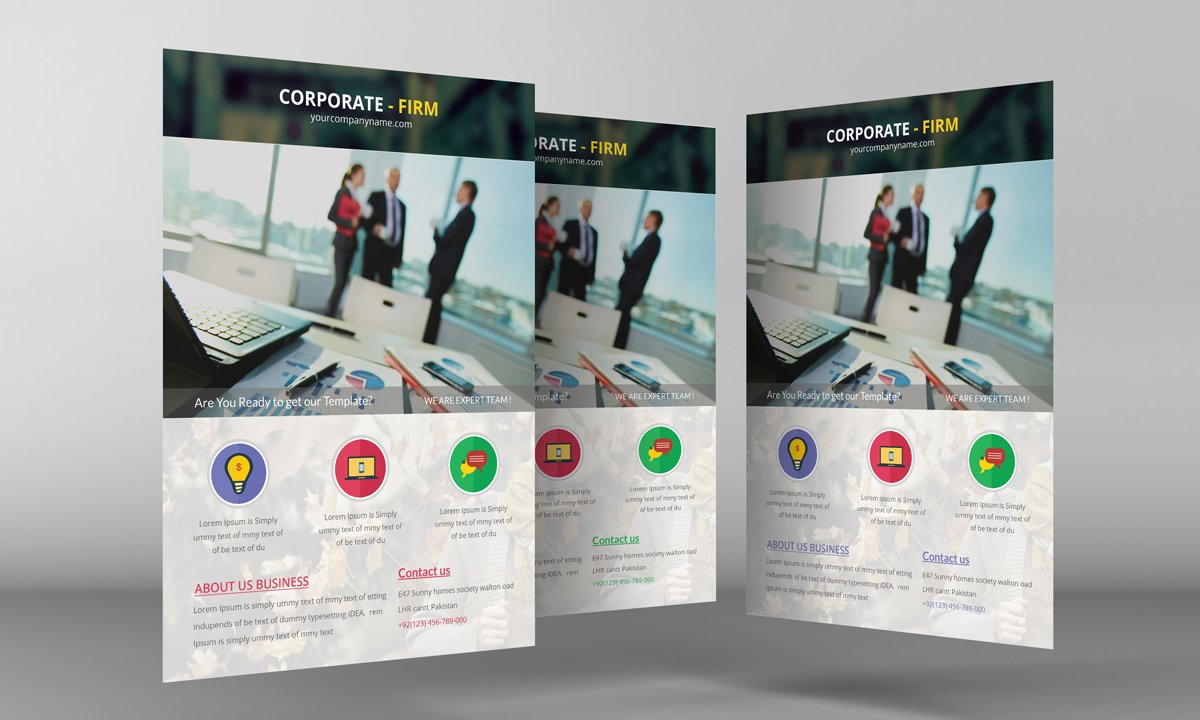 Corporate Business Flyer Template (903133) | Flyers | Design Bundles