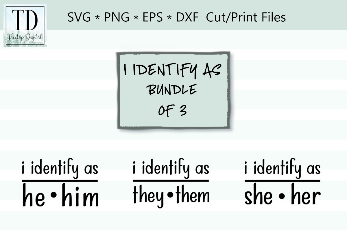 He Him, They Them, She Her, A Pronoun Awareness SVG Bundle (282654 ...