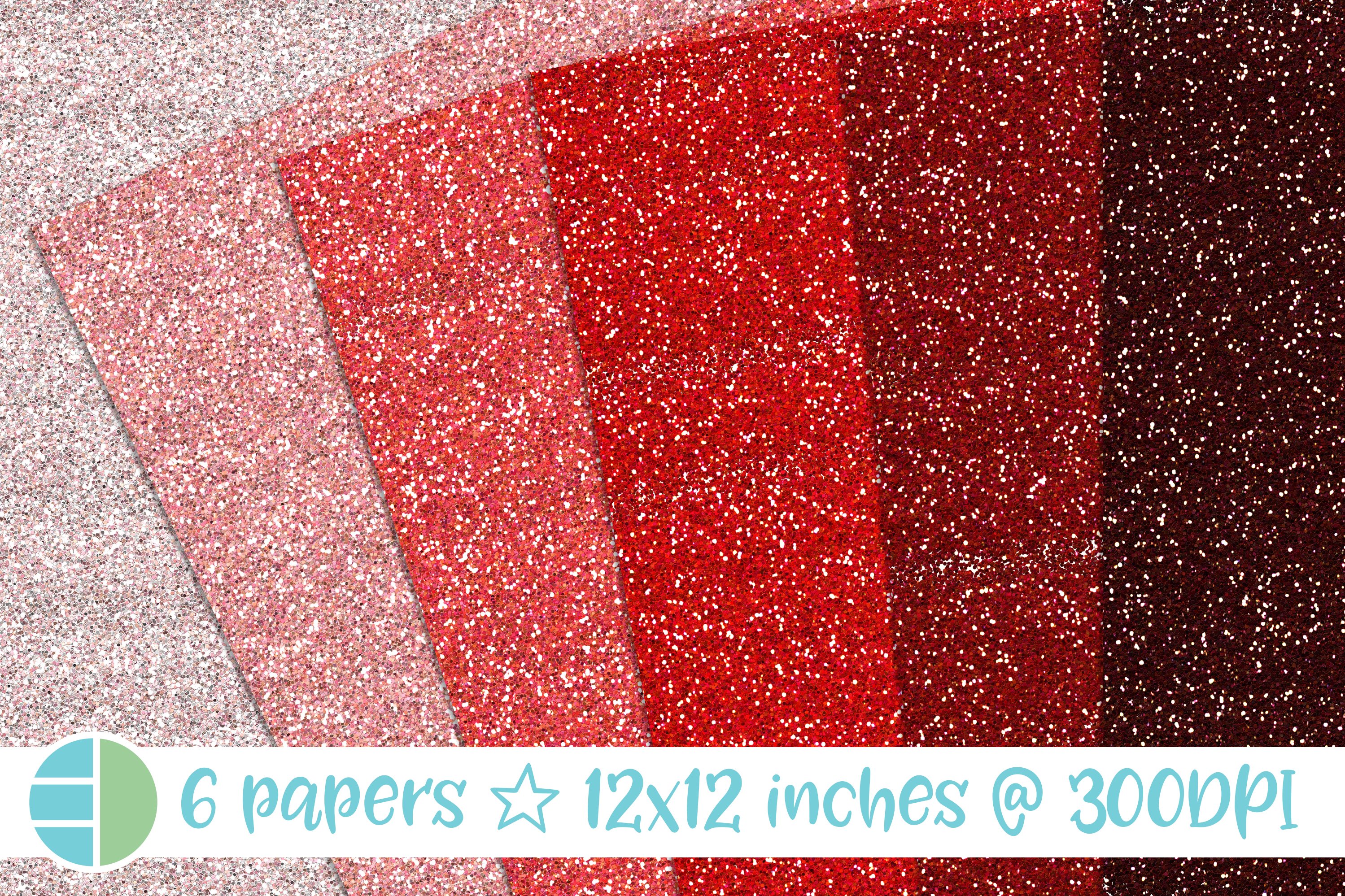 Red Glitter Paper