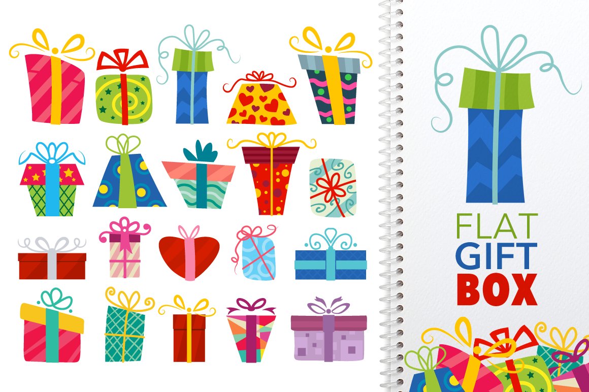 Flat Present Vector