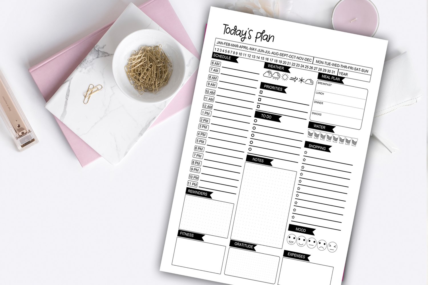 Daily Planner with Time- Day Schedule Planner Printable (748432 ...