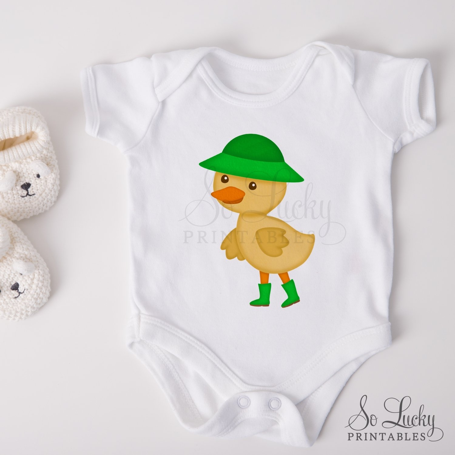 Spring Duck painted printable sublimation design (524658) | Sublimation ...