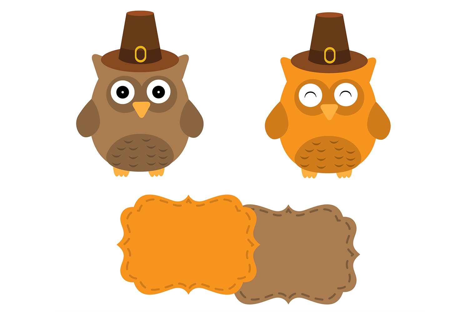 Thanksgiving Digital Paper, Thanksgiving Owls Background. (93614 ...