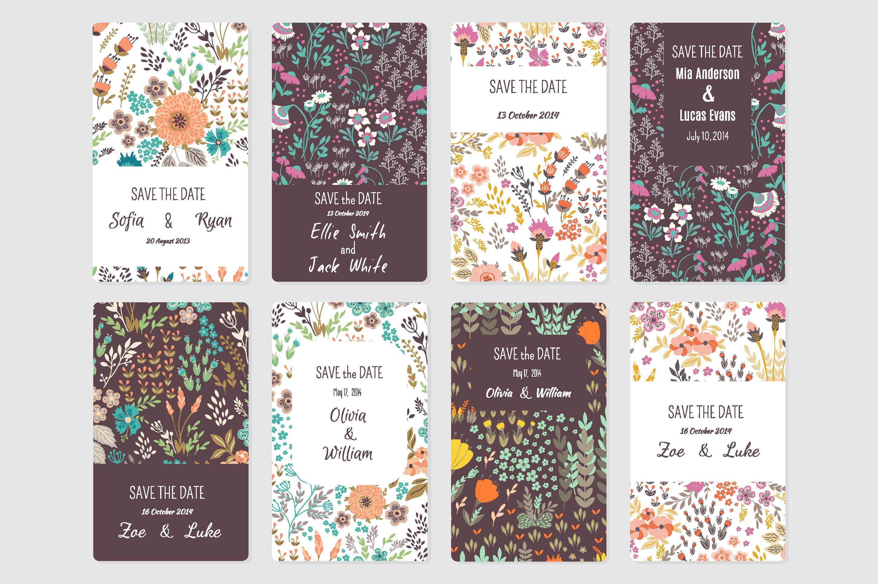 144 Save tha Date templates (145655) | Card Making | Design Bundles
