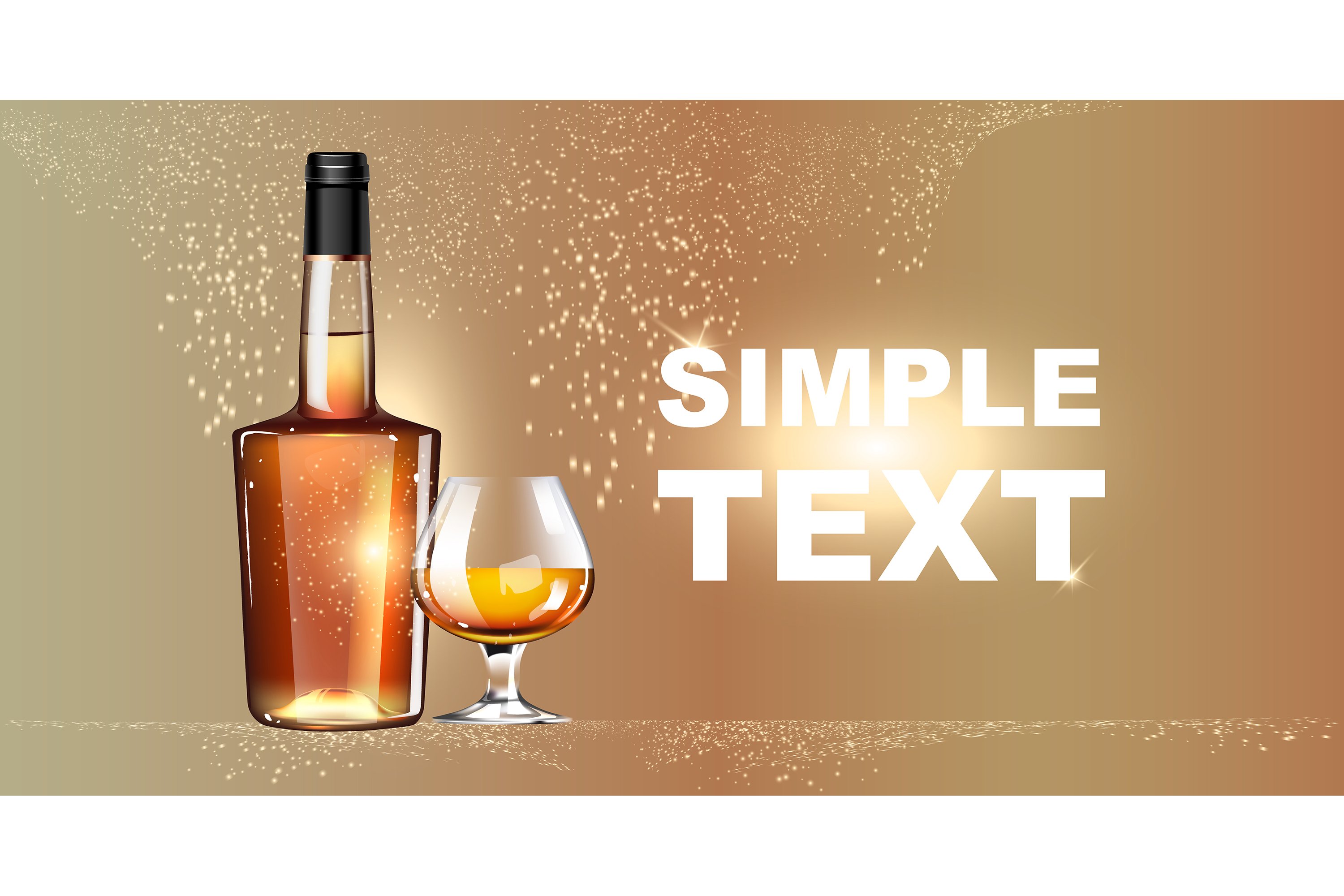 Premium whiskey realistic vector product ads banner template (819707 ...