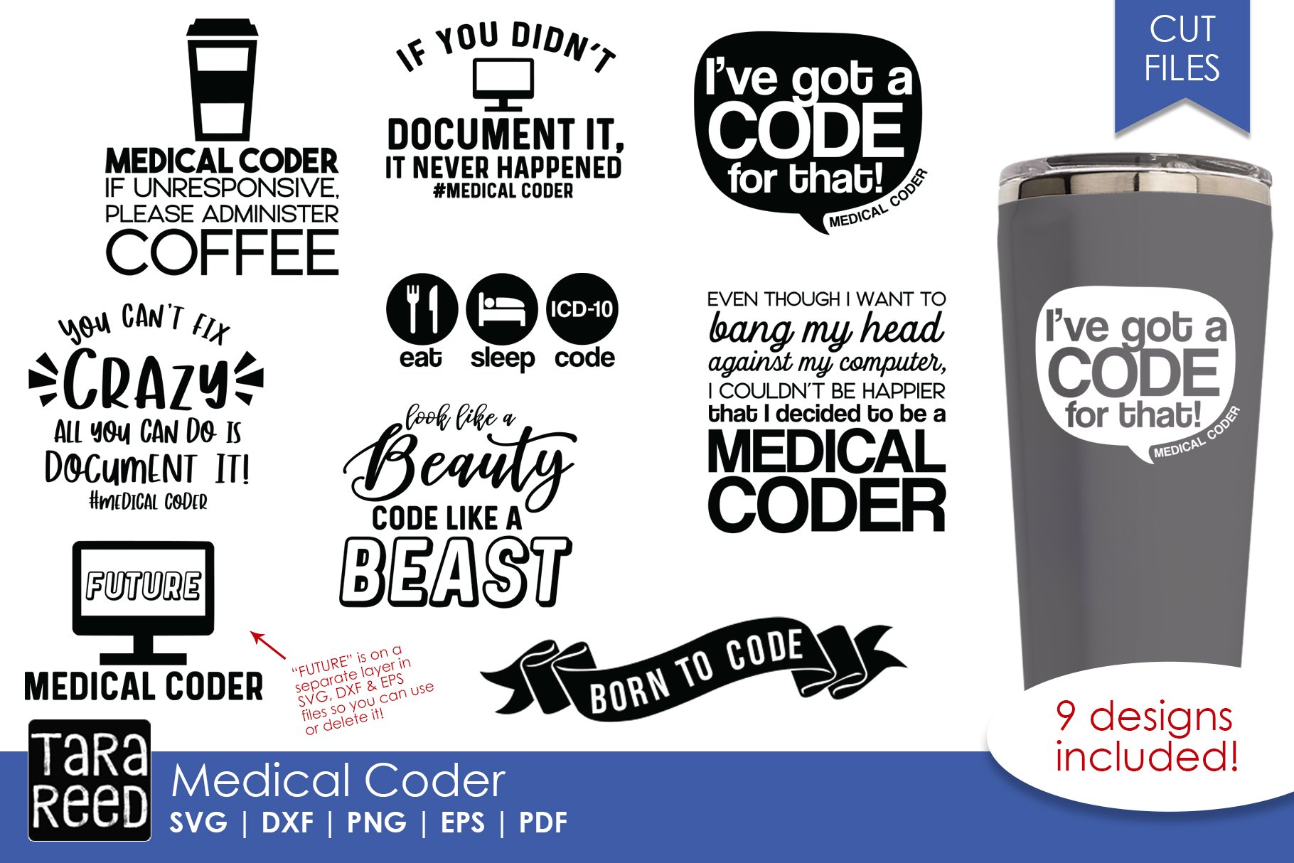 Medical Coder - SVG and Cut Files for Crafters (720669) | Cut Files ...