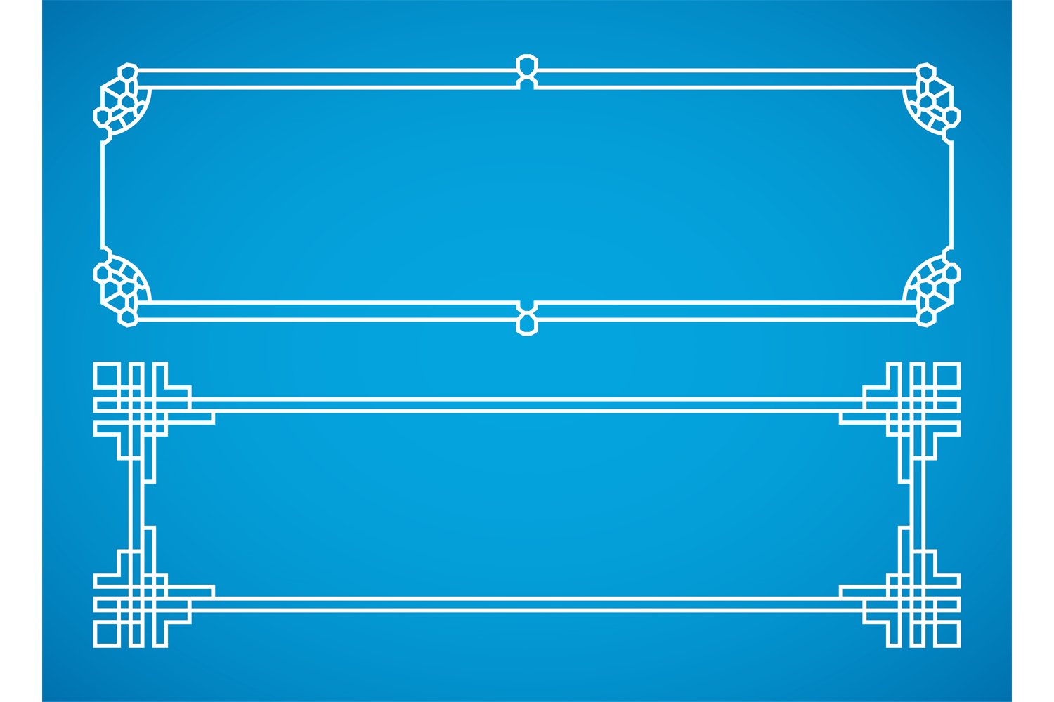 Vector korean, chinese, japanese retro frames set (822518 ...