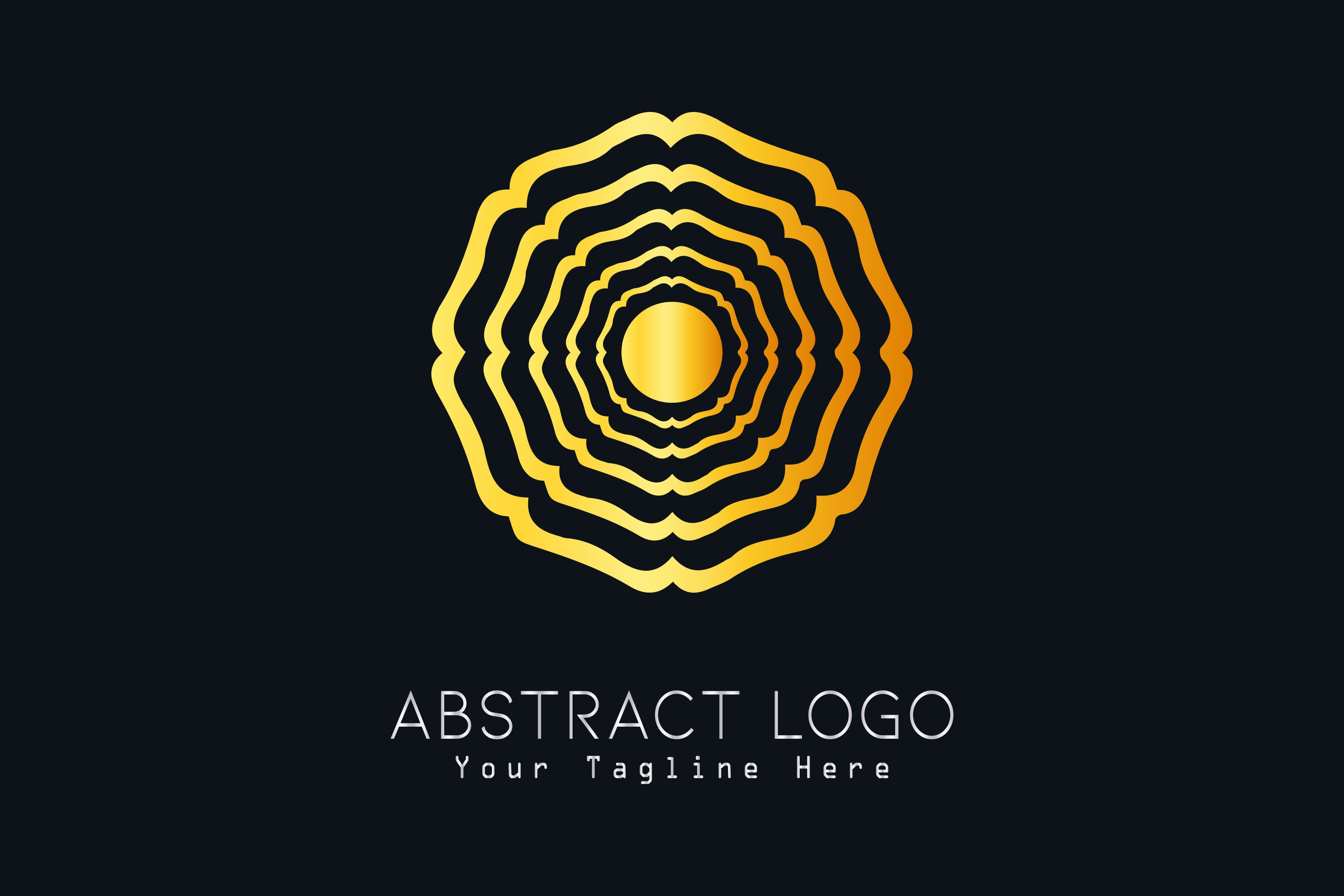 Logo Abstract Flower Gold Color (847293) | Logos | Design Bundles