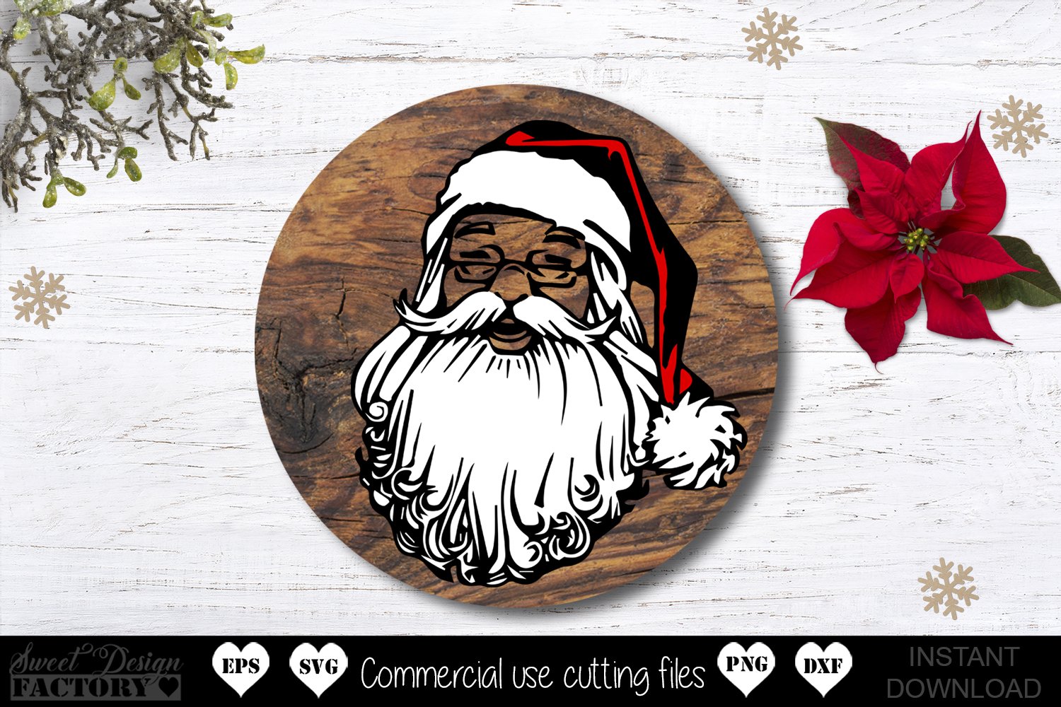 Santa face SVG (994996) | Cut Files | Design Bundles