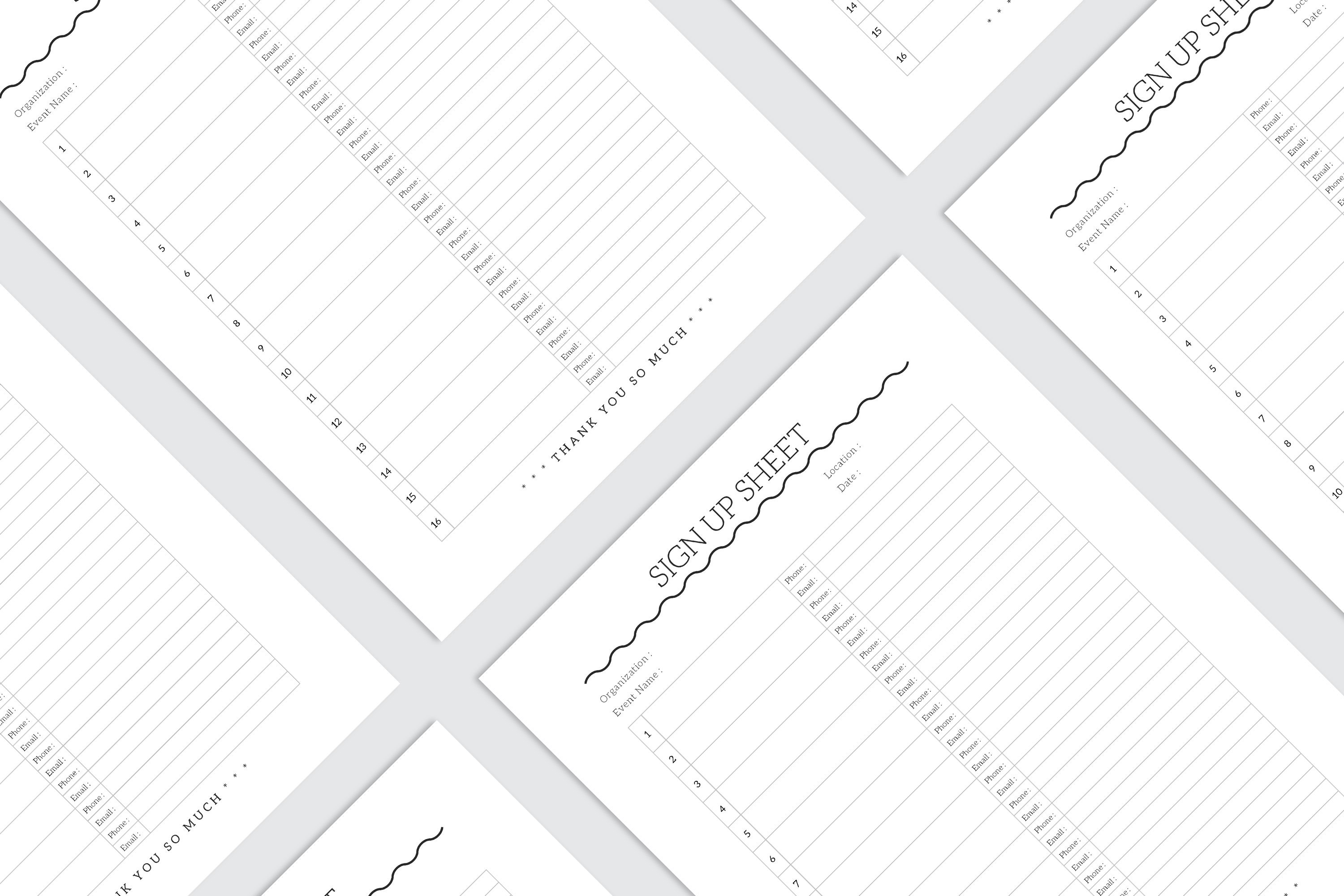 Sign Up Sheet (351350) | Printables | Design Bundles