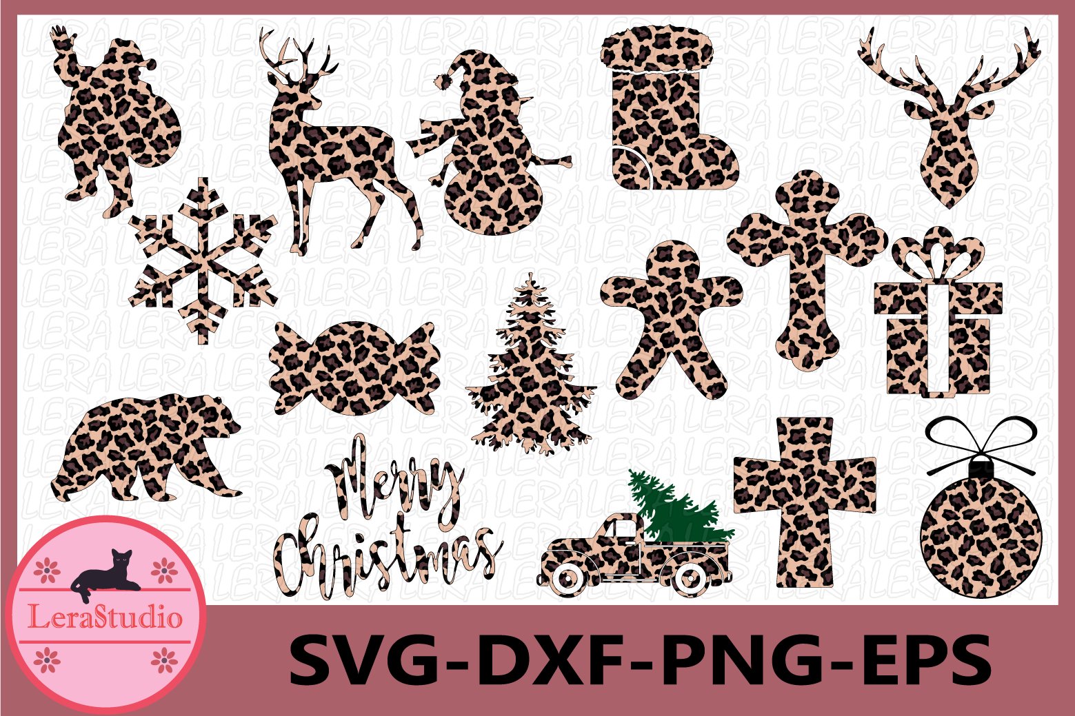 Christmas Svg, leopard Designs, leopard SVG