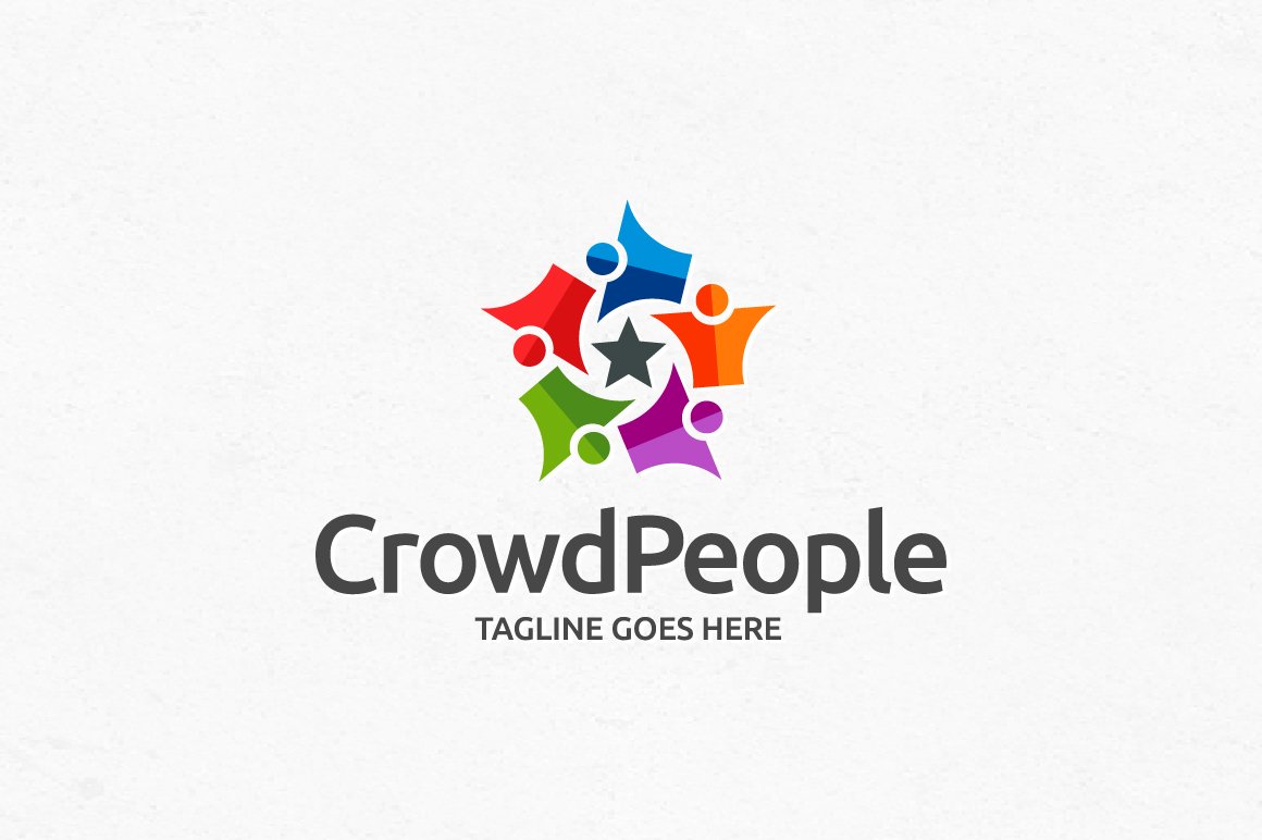Crowd People Logo Template