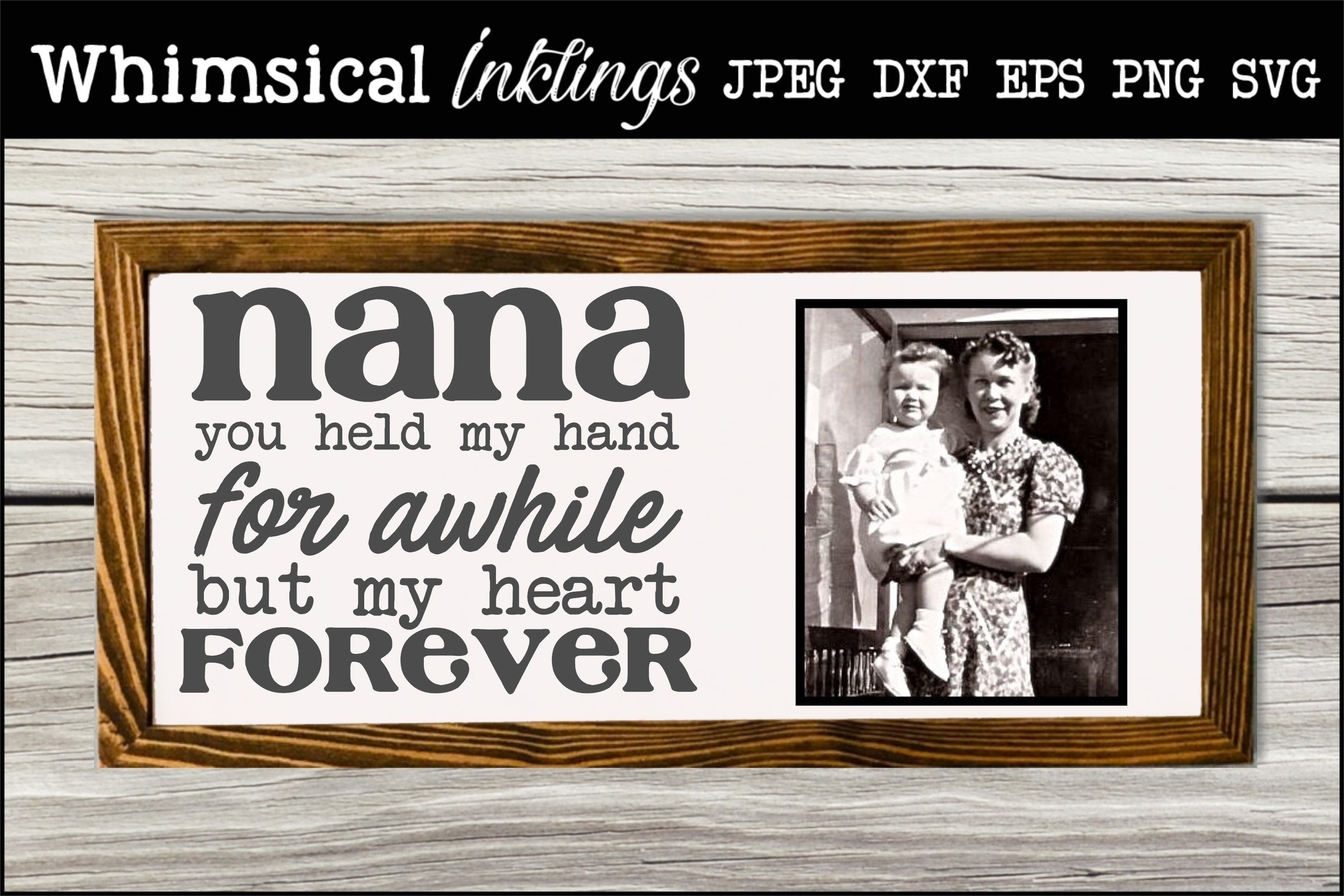 Nana Memorial SVG (636287) | Cut Files | Design Bundles