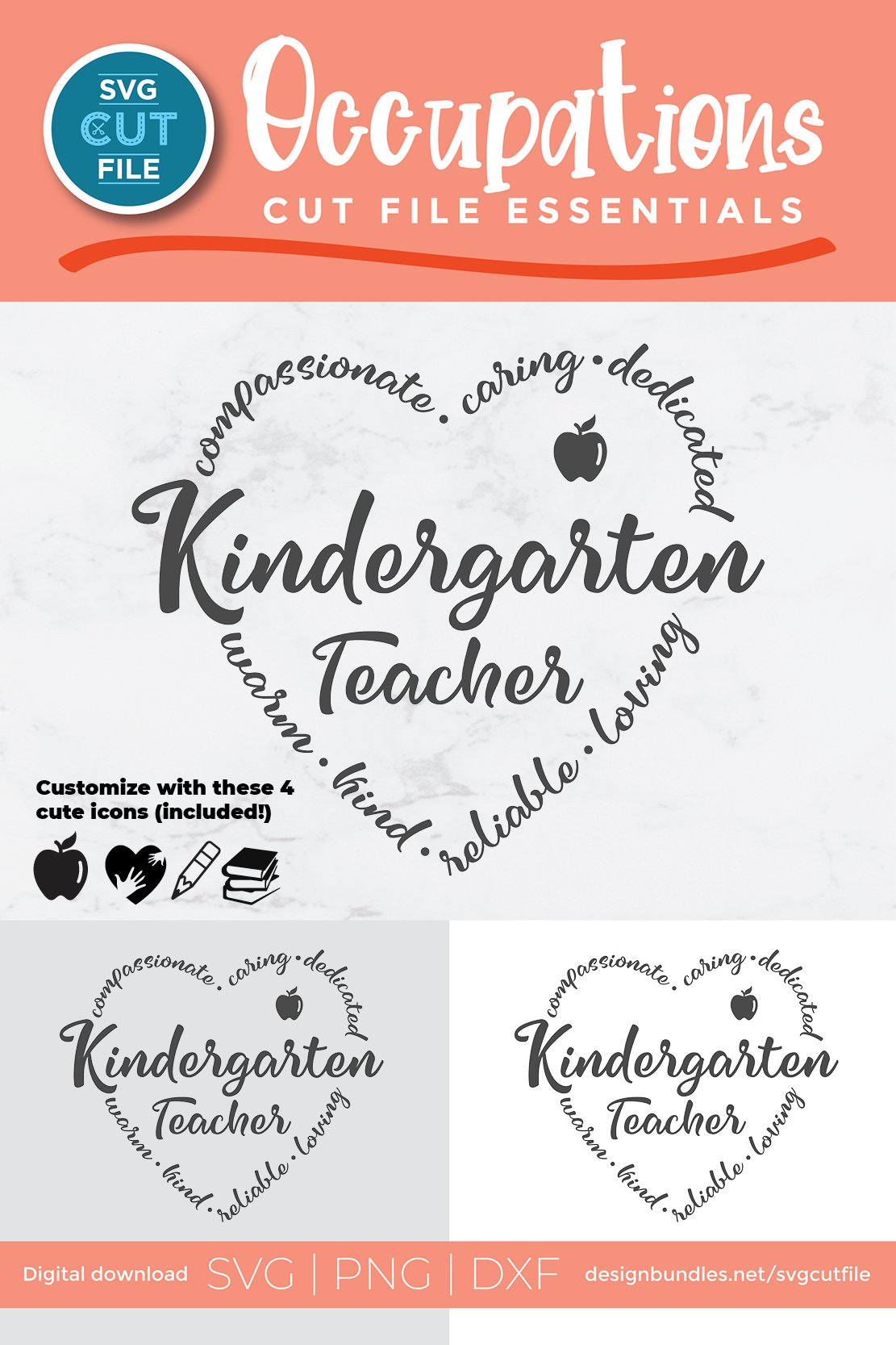 Kindergarten Teacher svg - a kinder teacher kit with icon (1120300 ...