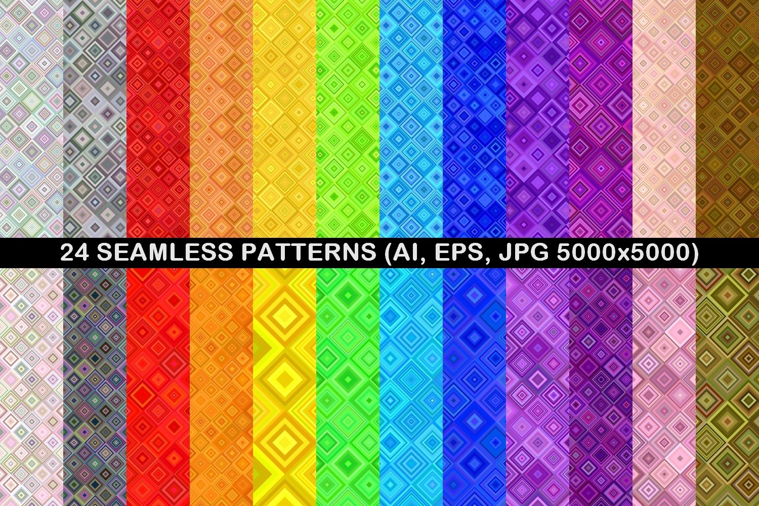 24 Seamless Patterns (338978) | Patterns | Design Bundles
