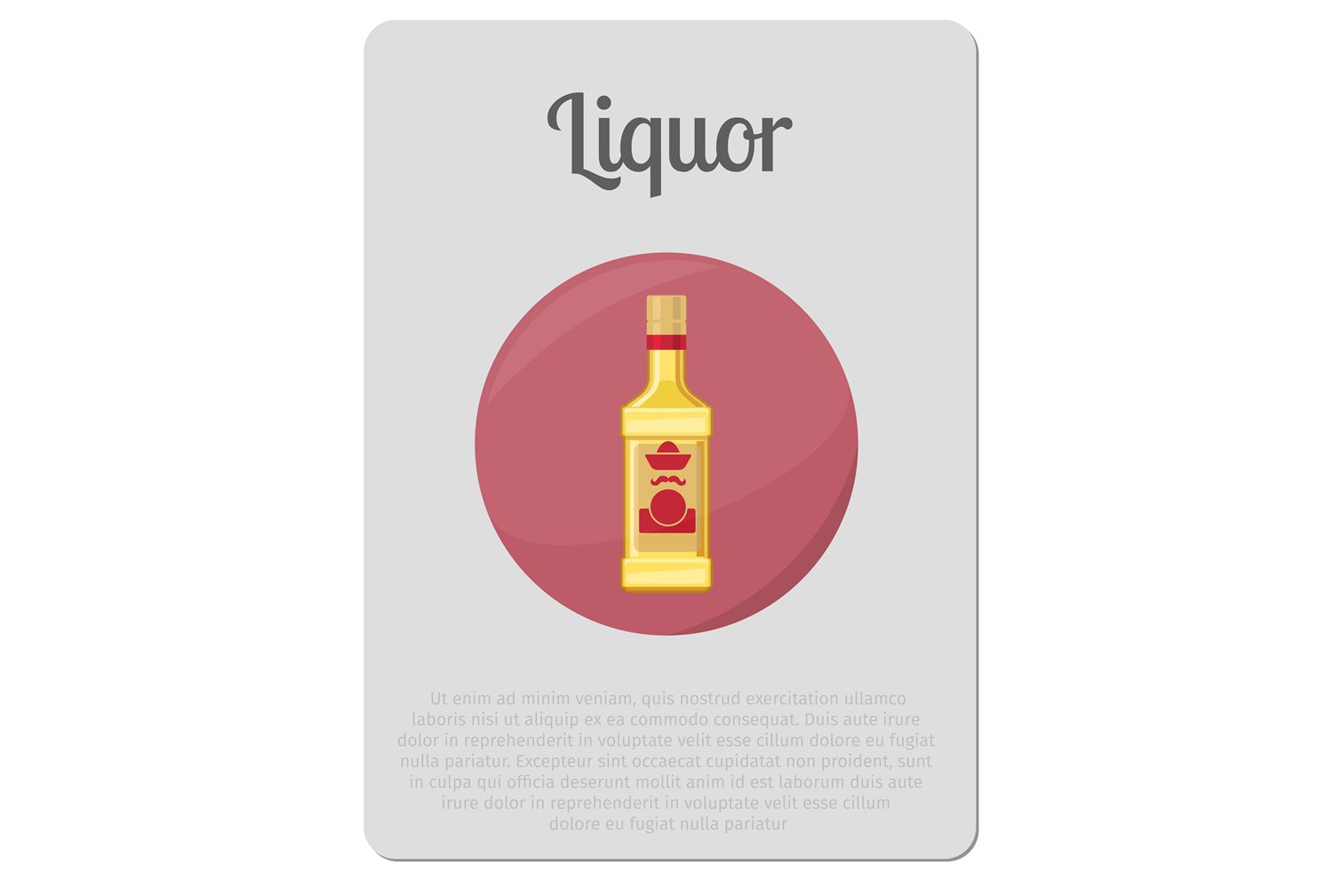 Liquor alcohol sticker with bottle (834599) | Illustrations | Design ...