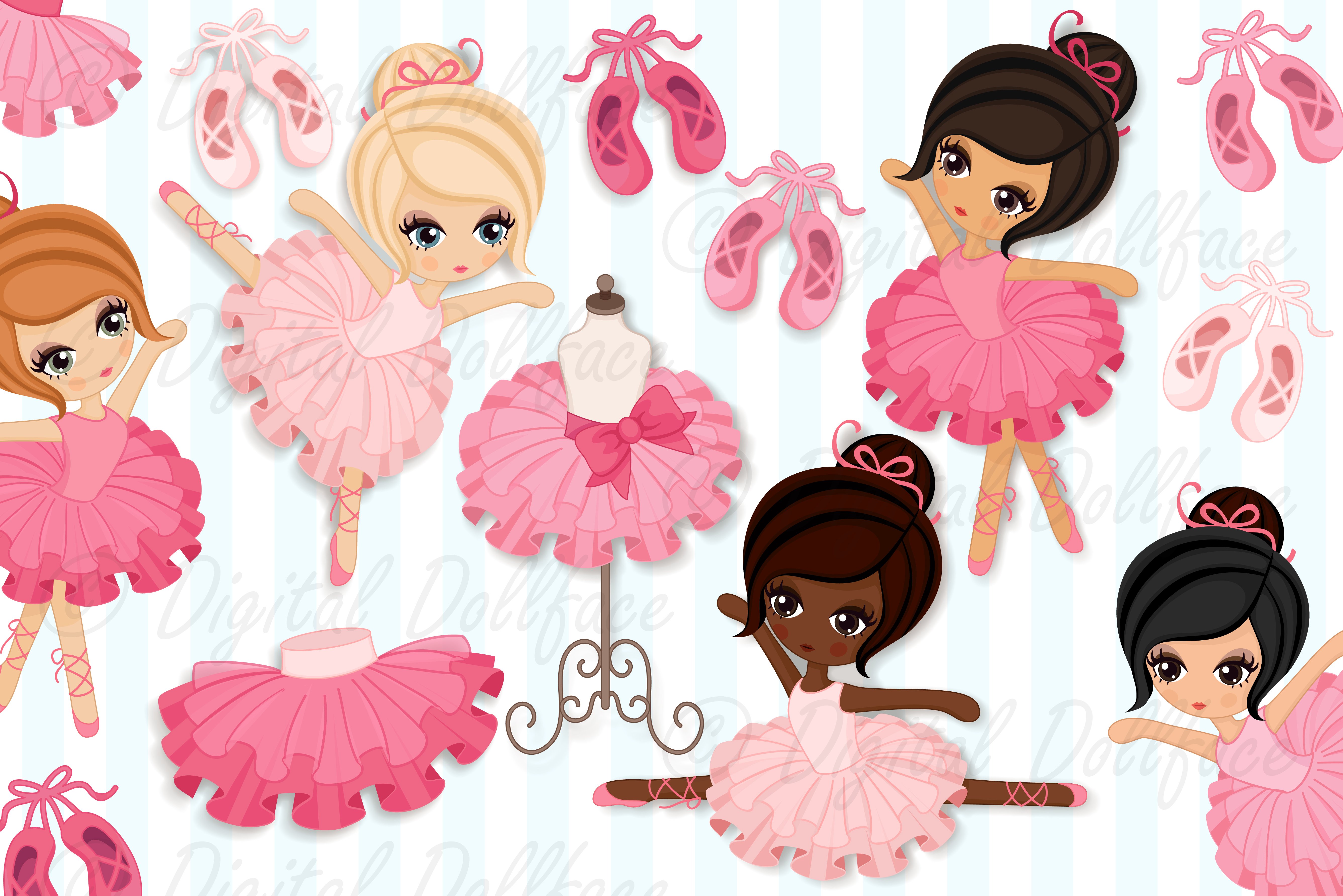 Pink Ballerina Clip Art Images (75190) | Illustrations | Design Bundles