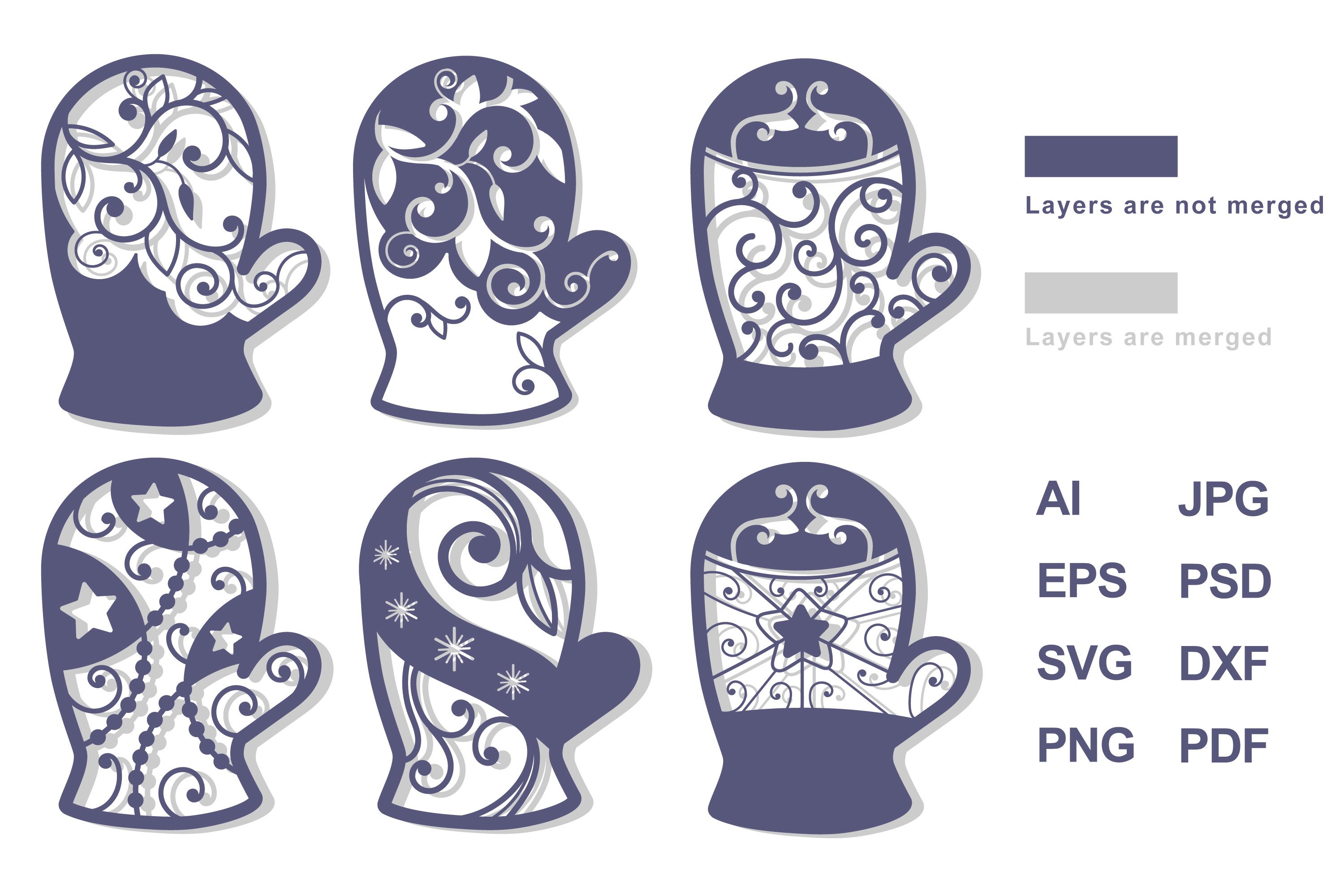 Mittens SVG Cut file for Crafters (1122601) | Elements | Design Bundles