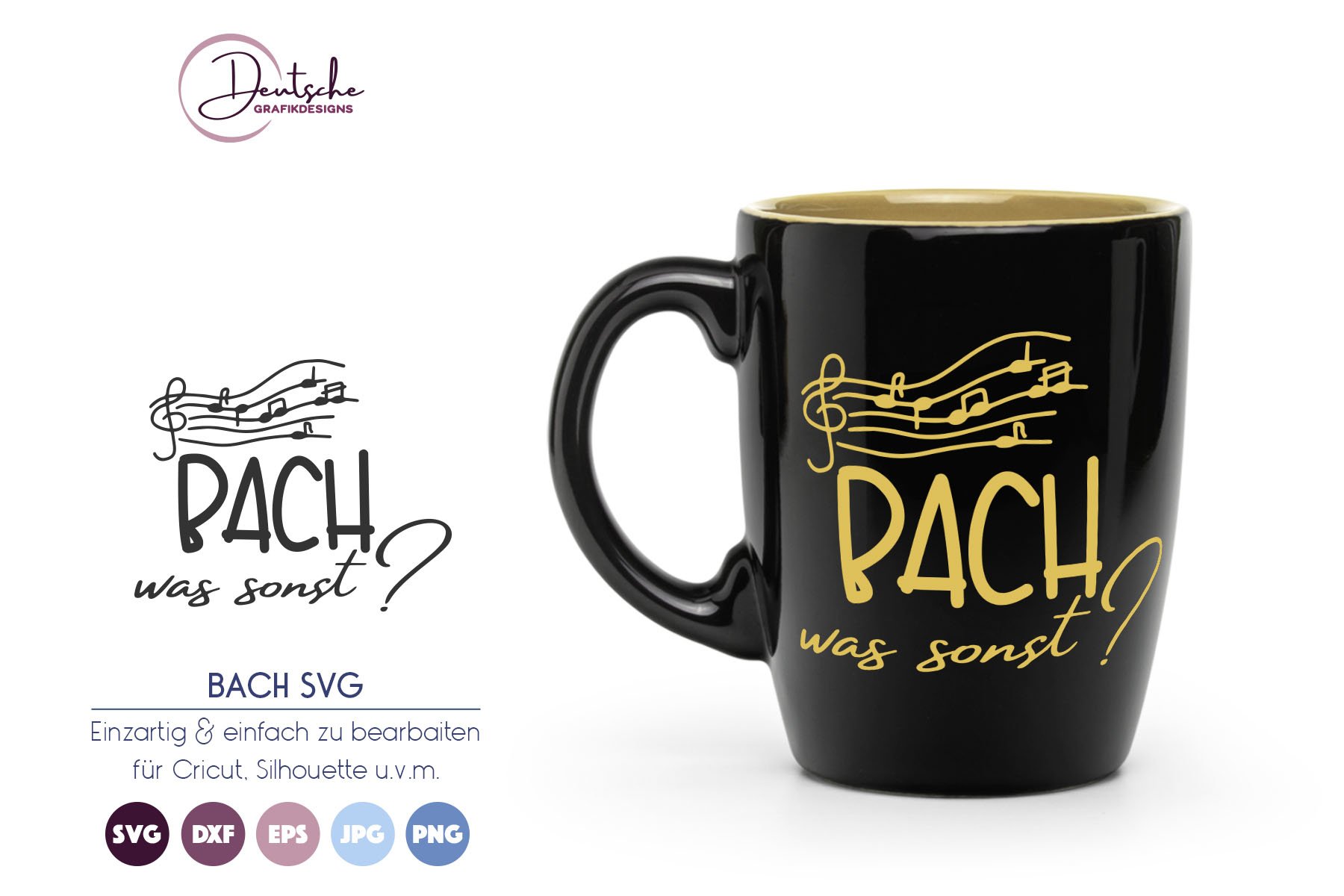 Klassische Musik SVG | Bach SVG