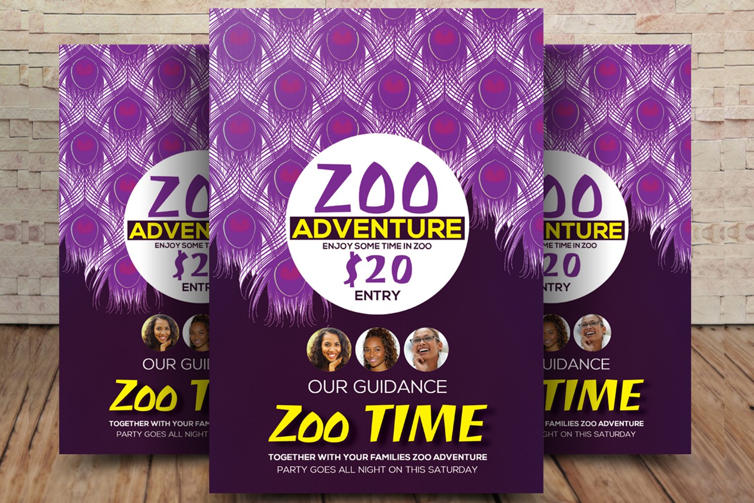 Zoo Adventure Flyer Templates (476025) | Flyers | Design Bundles