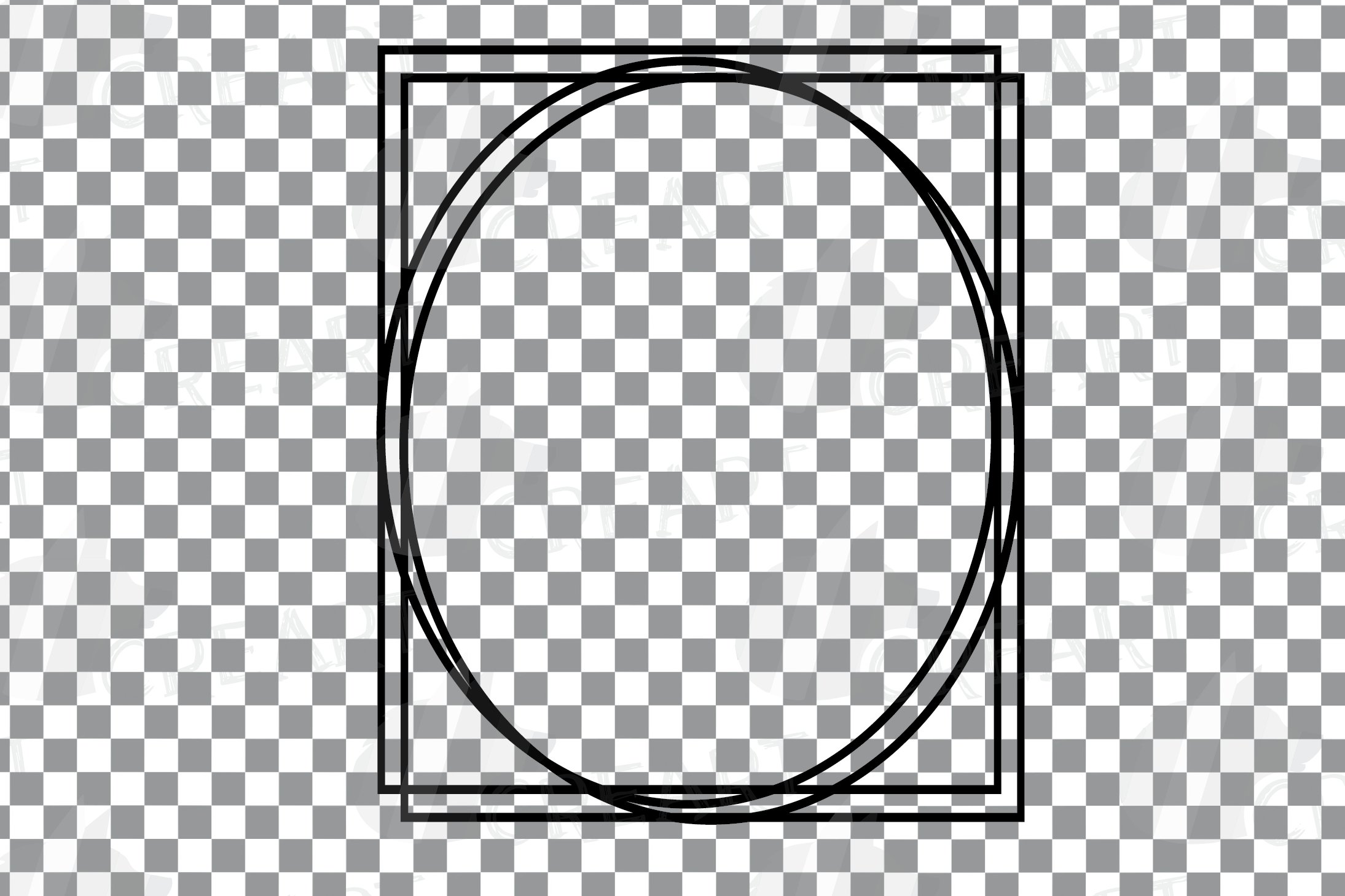 Geometric black frames clip art. Wedding invite geo borders. (460893 ...