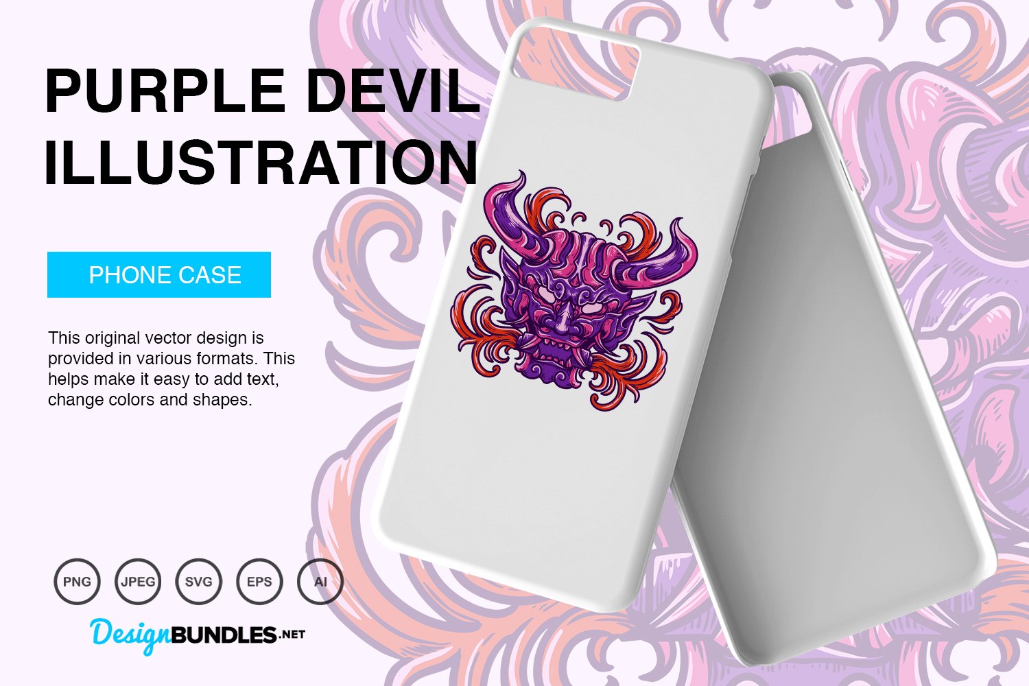 Purple Devil Vector Illustration