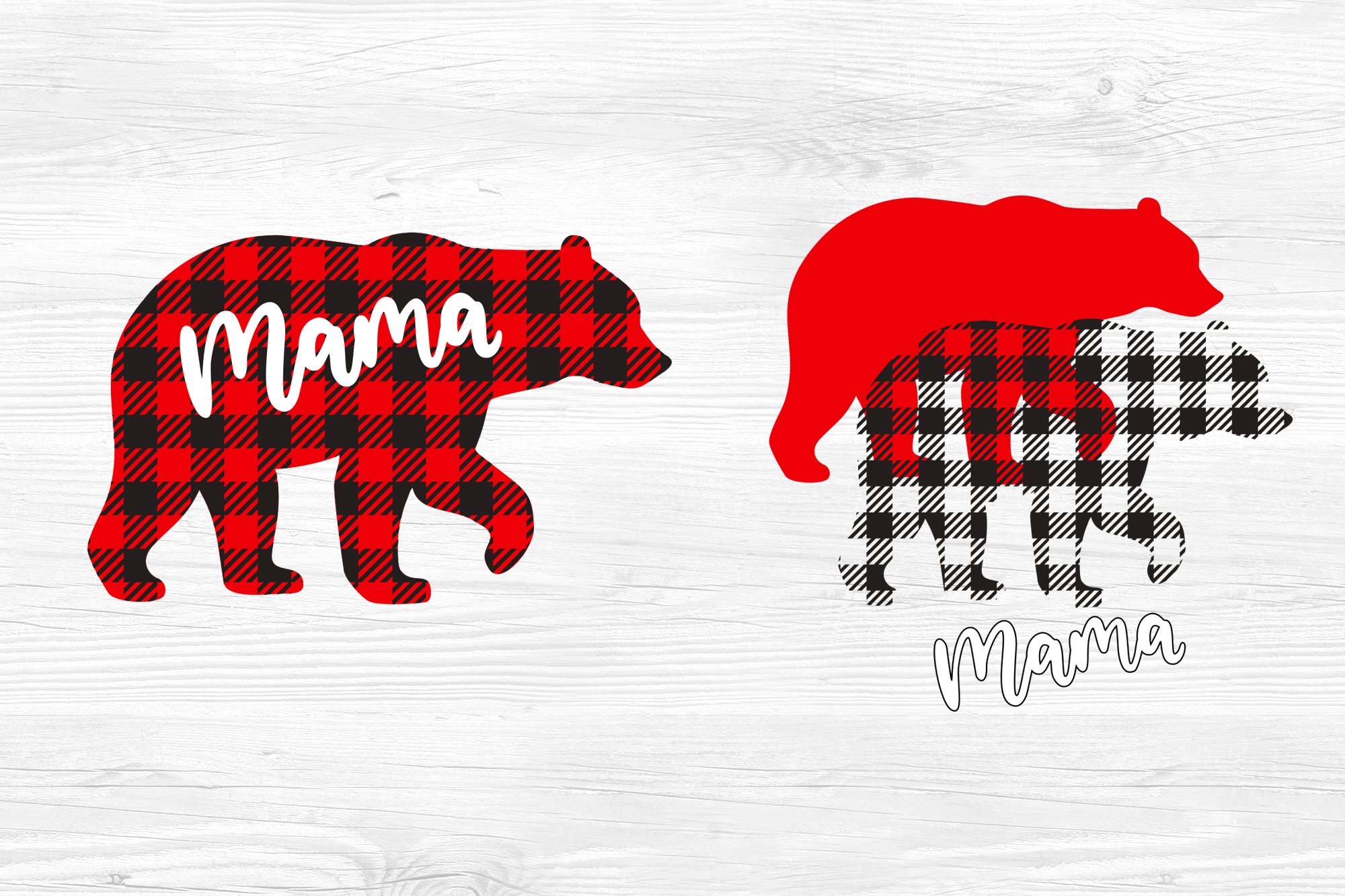 Mama bear svg Mama bear christmas Buffalo plaid christmas (1052958 ...