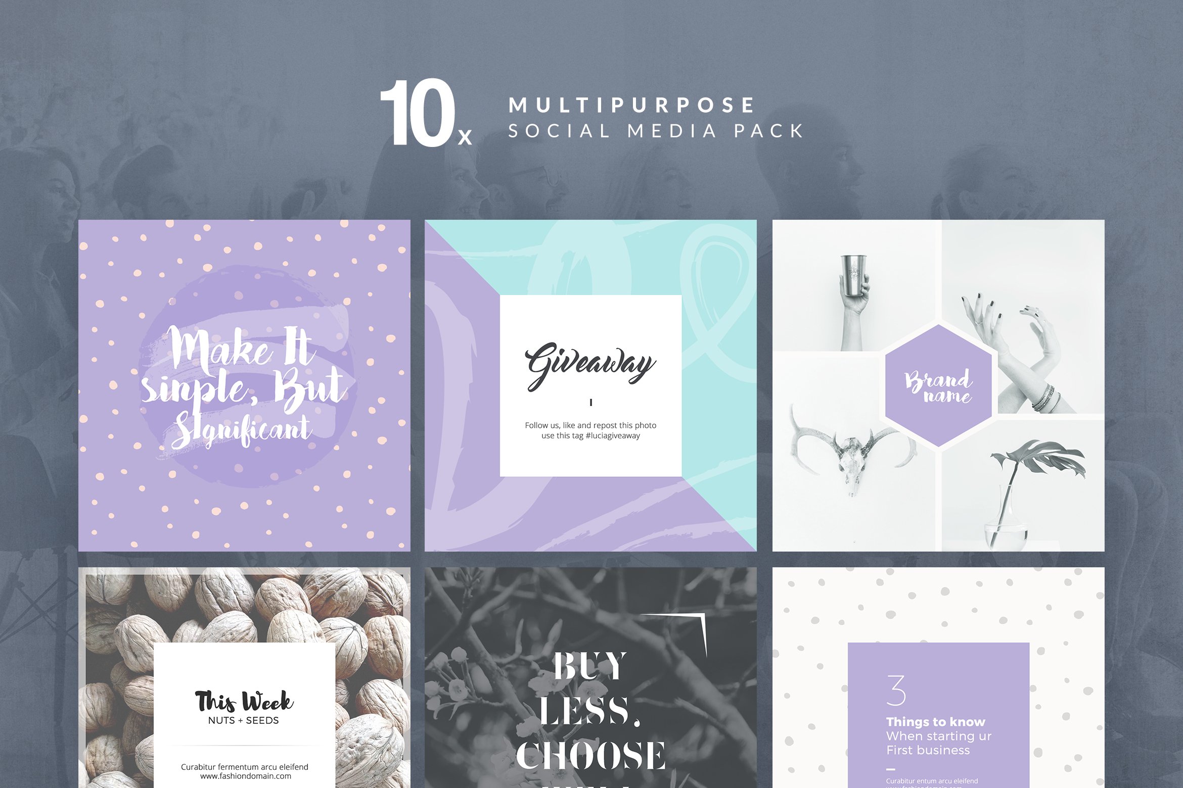 Multipurpose - Social Media Pack (128013) | Instagram | Design Bundles