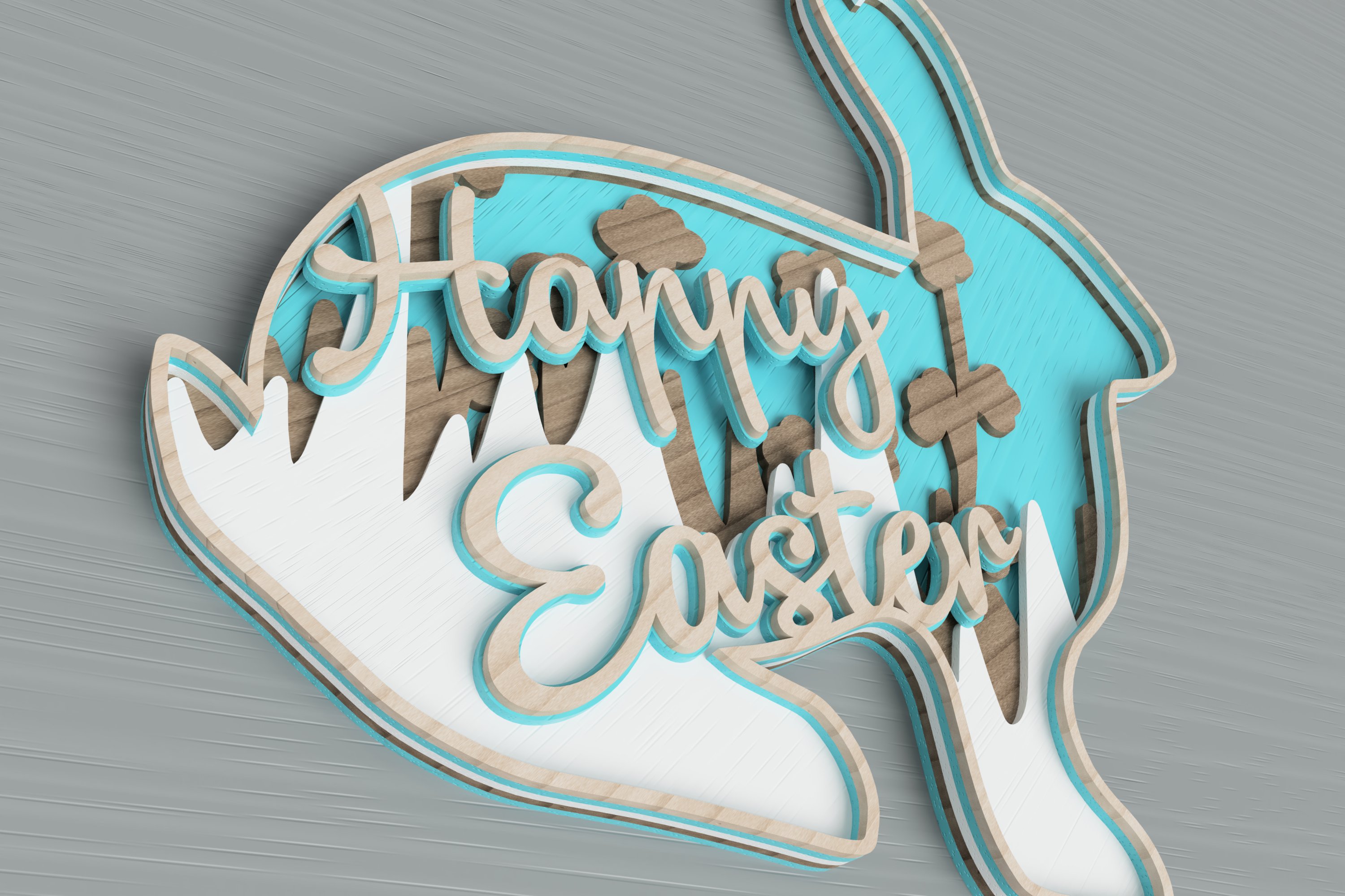 Easter laser cut file - Easter Bunny
