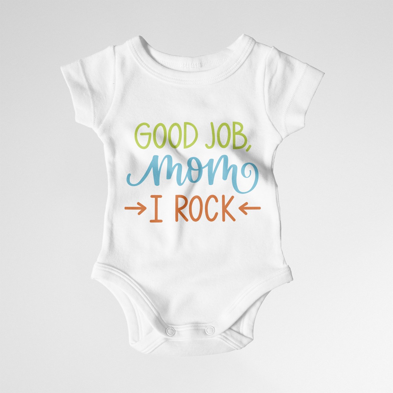 Good Job Mom I Rock Hand Lettered SVG Cut File (95019) | SVGs | Design ...