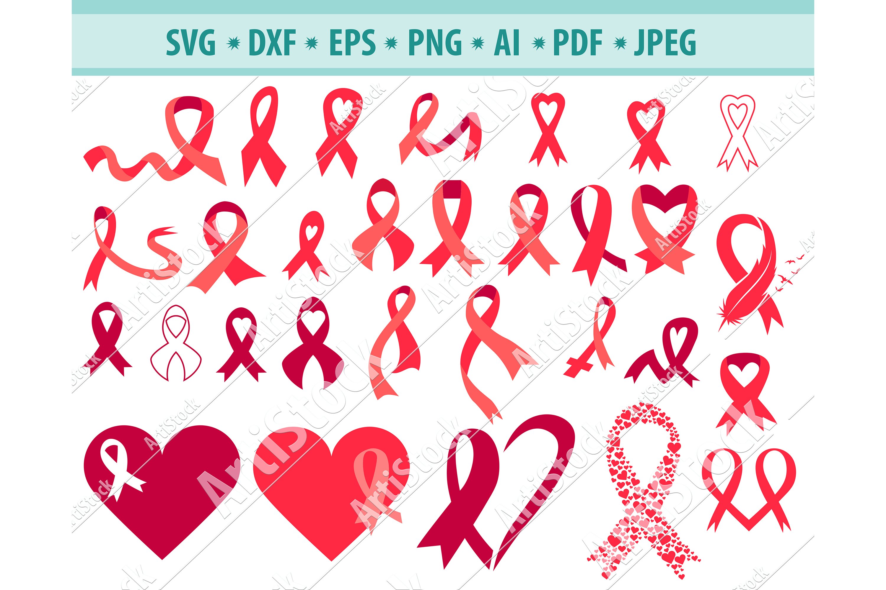 Cancer Ribbon SVG, Fight Svg, Cancer Survivor Dxf, Png, Eps (580948 ...