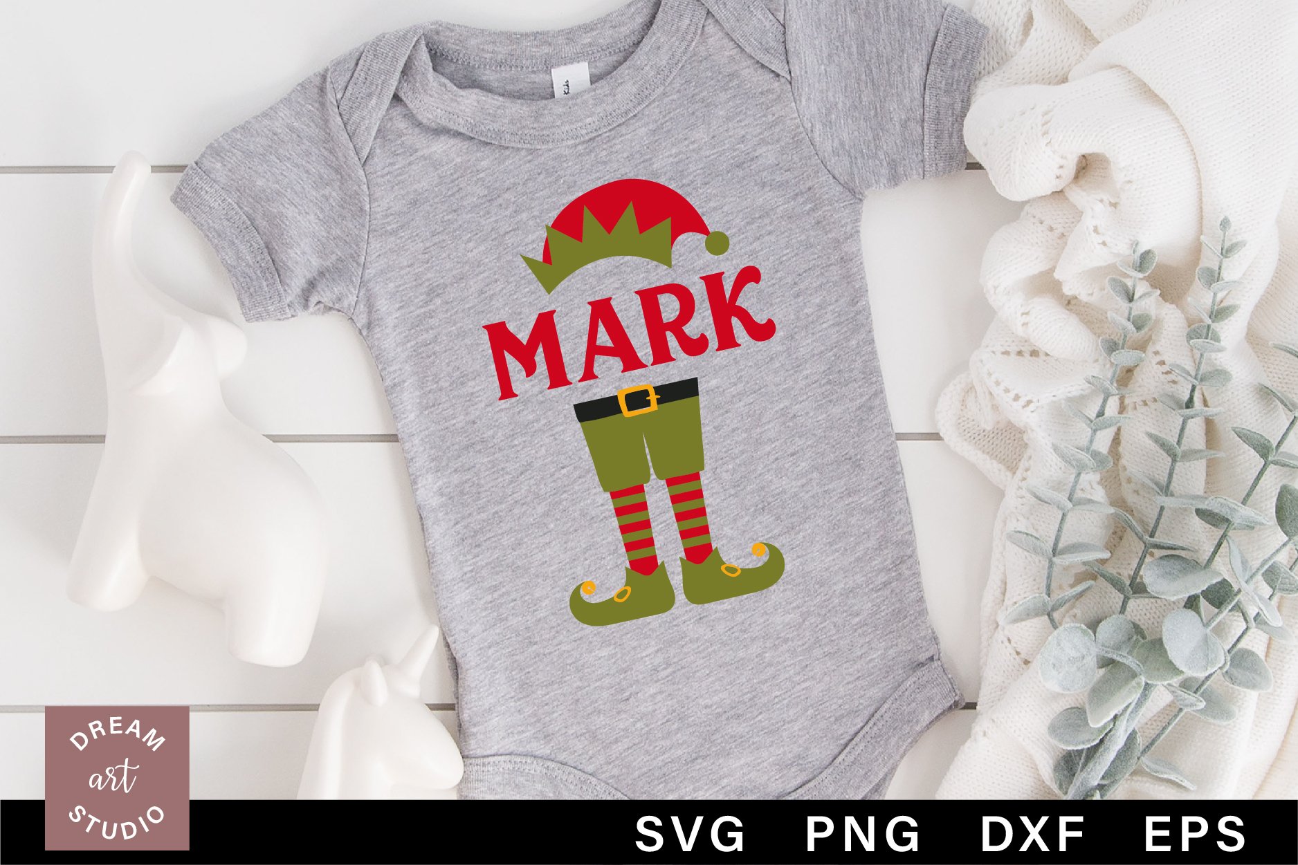 Elf monogram svg Baby Elf svg Christmas elf svg (1081336) | Cut Files ...