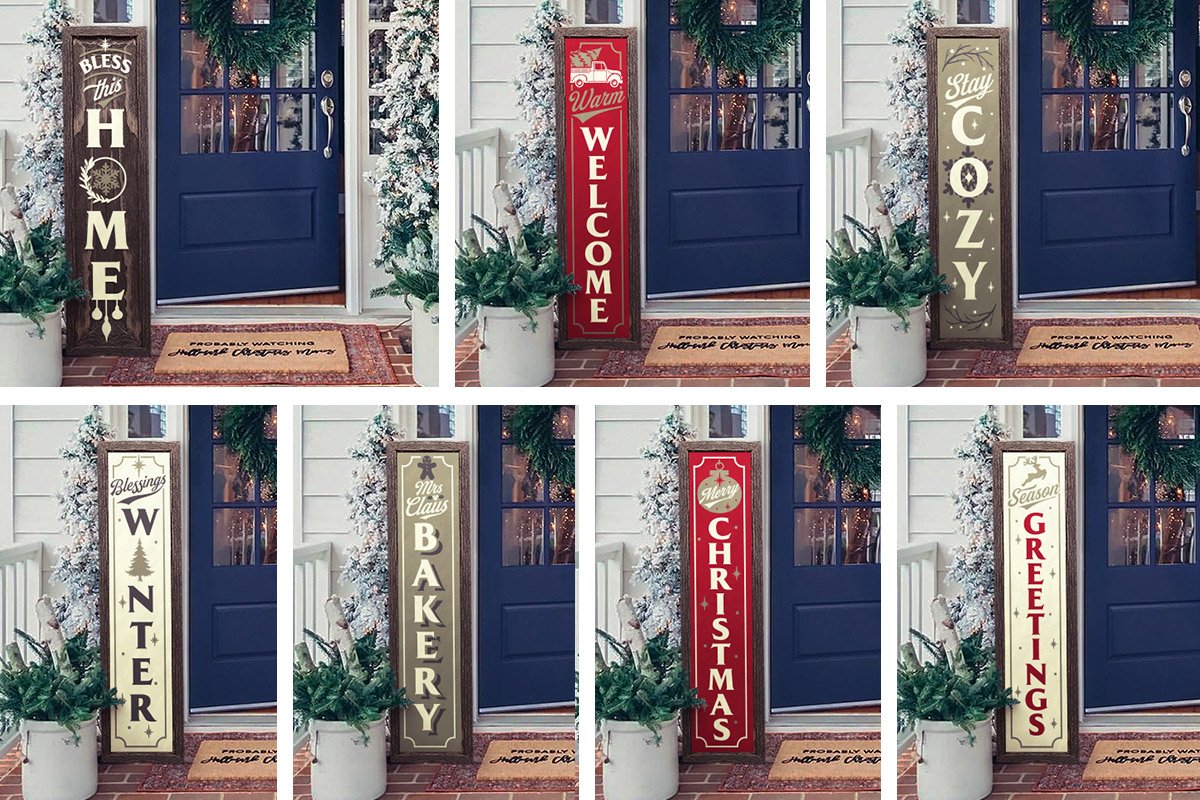 Mega Bundle | 21 Porch SVG Signs | Vertical Designs (1081138) | Cut ...