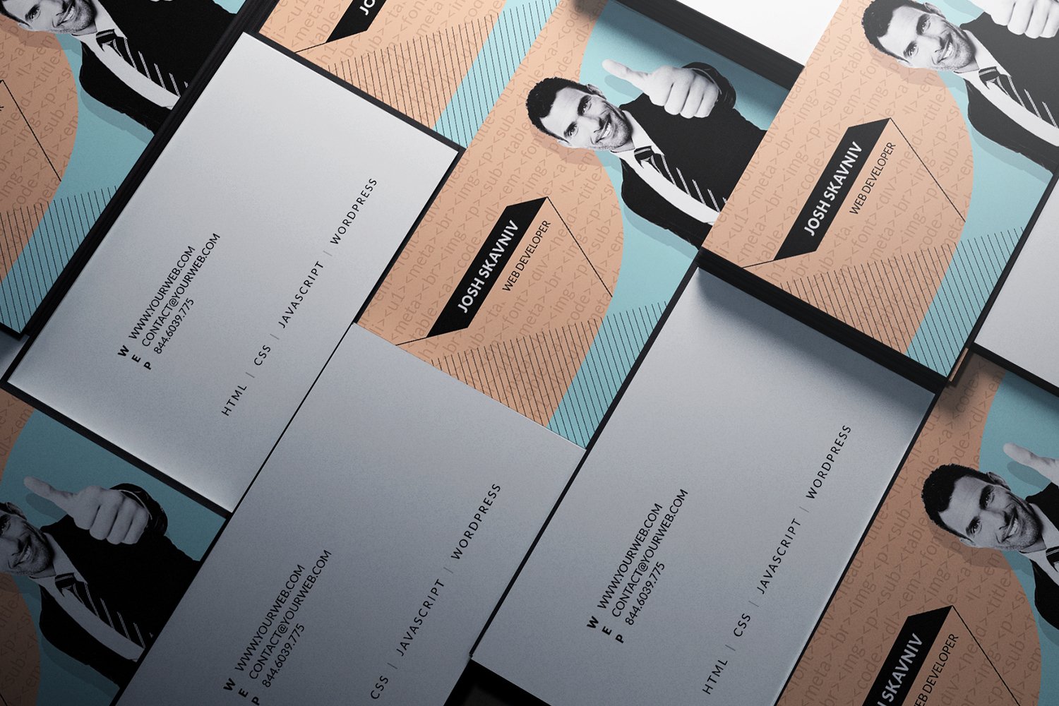 Web Developer Business Card - BC050 (82251) | Business Cards | Design ...