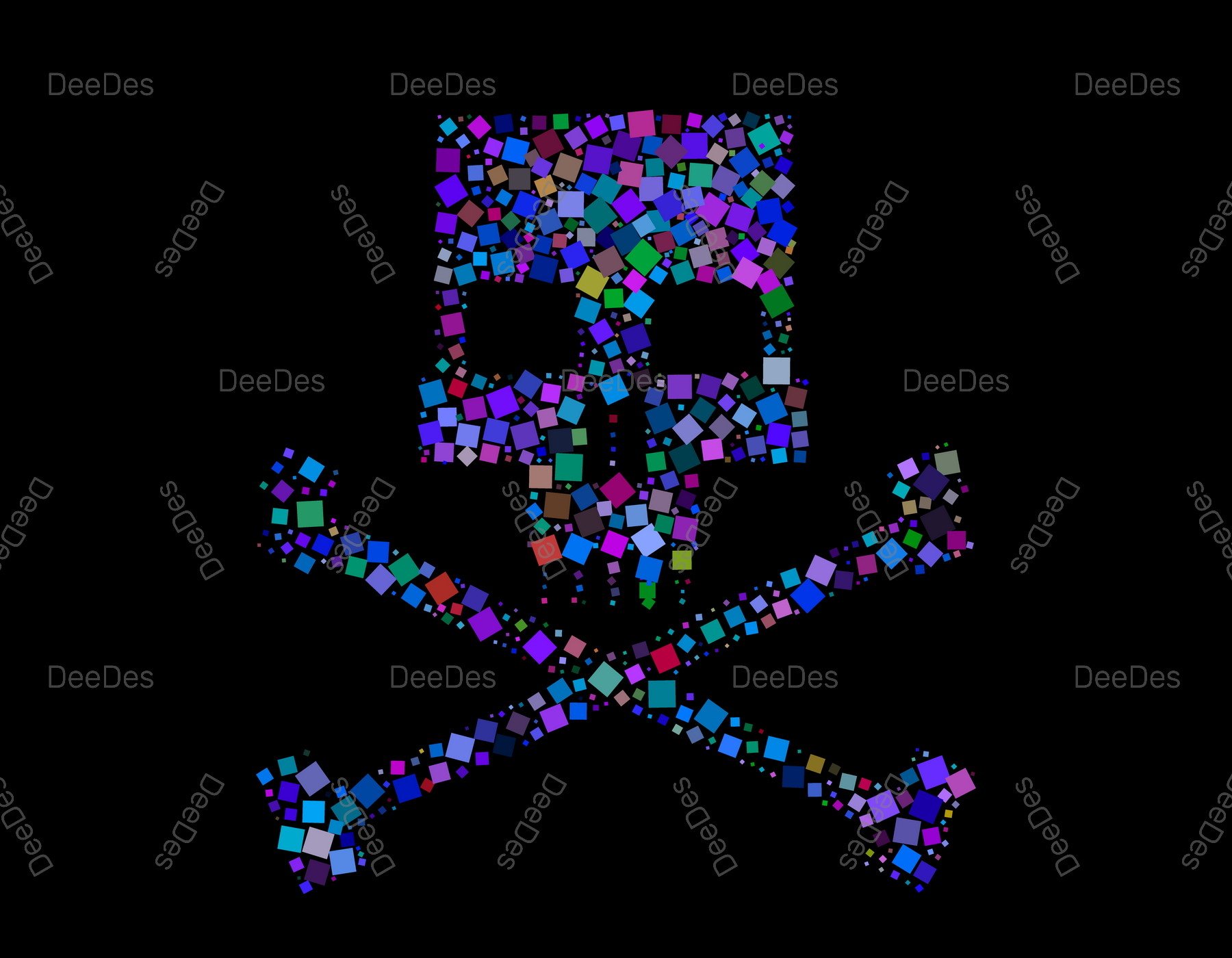 SKULL and Crossbones clipart. Vector halftone illustrations (684884 ...