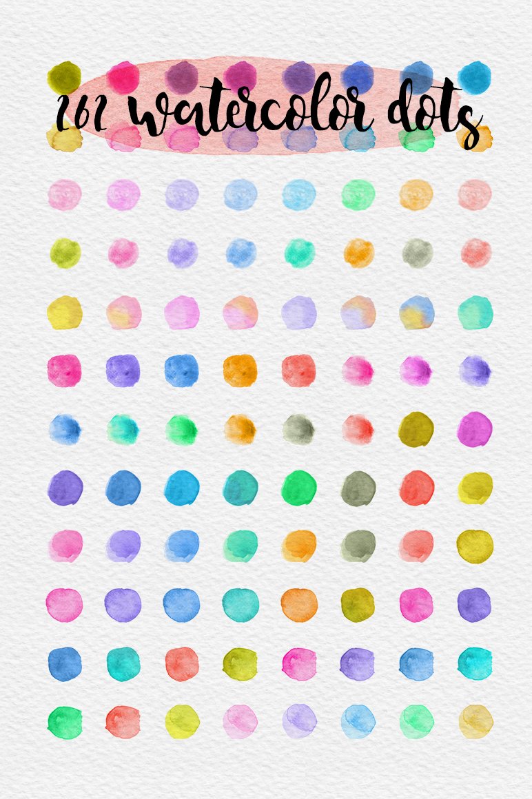262 Watercolor Dots Texture (16729) | Textures | Design Bundles