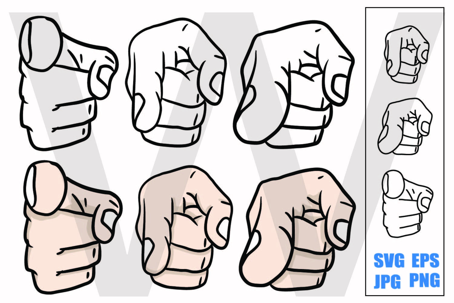 Pointing Finger - SVG/EPS/JPG/PNG (824439) | Illustrations | Design Bundles