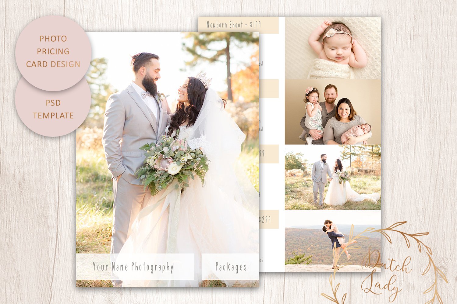 PSD Photography Price Card Template #2 (376909) | Customizable ...