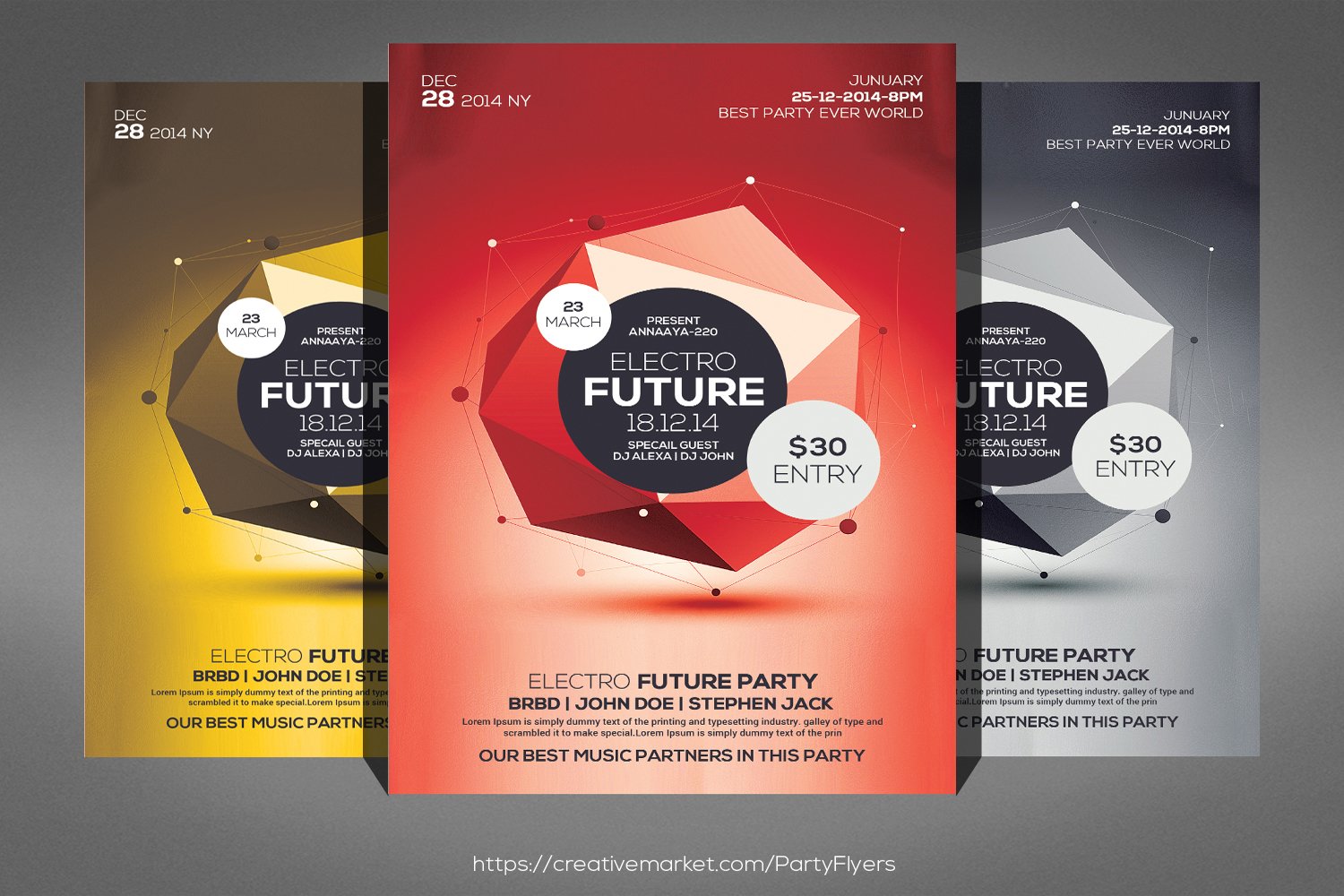 Future Party Flyer (134600) | Flyers | Design Bundles