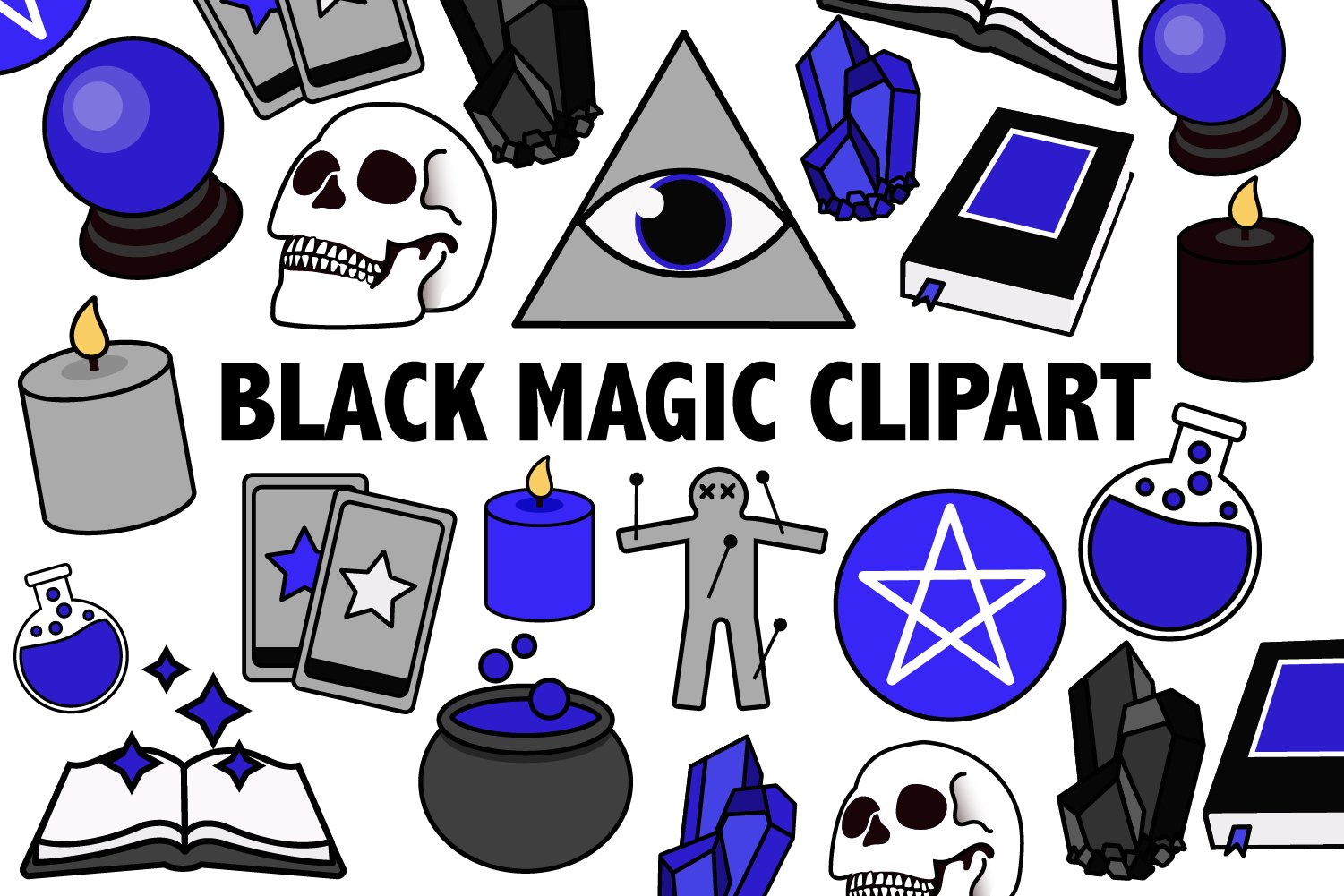 Black Magic Clipart (240296) | Illustrations | Design Bundles