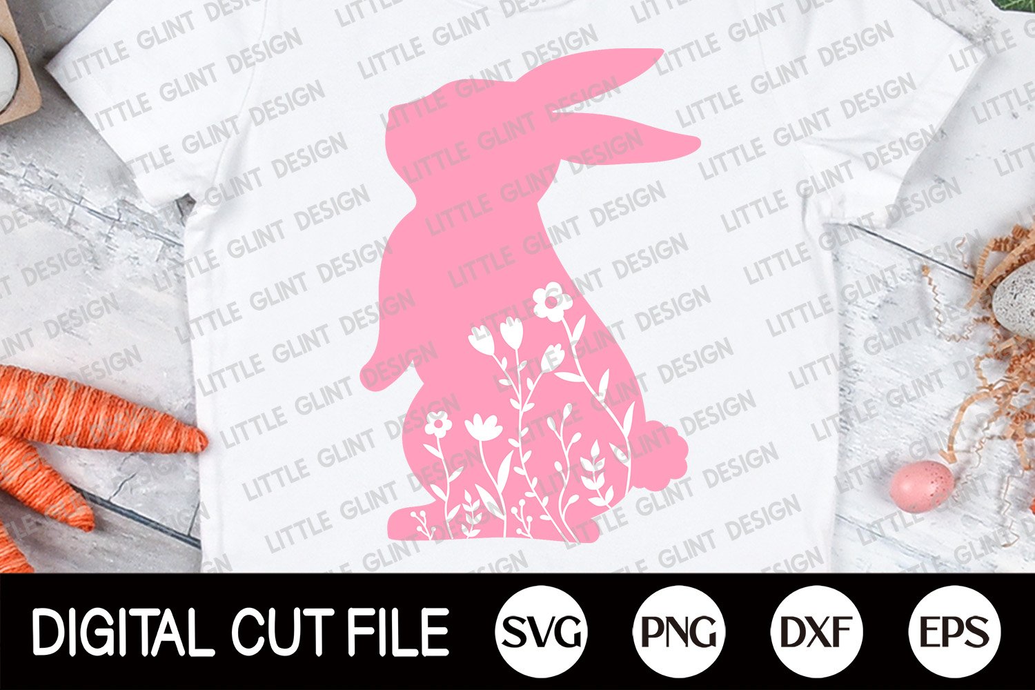 Flower Rabbit Svg, Svg Easter, Bunny, Spring Shirt Design (1261315 ...