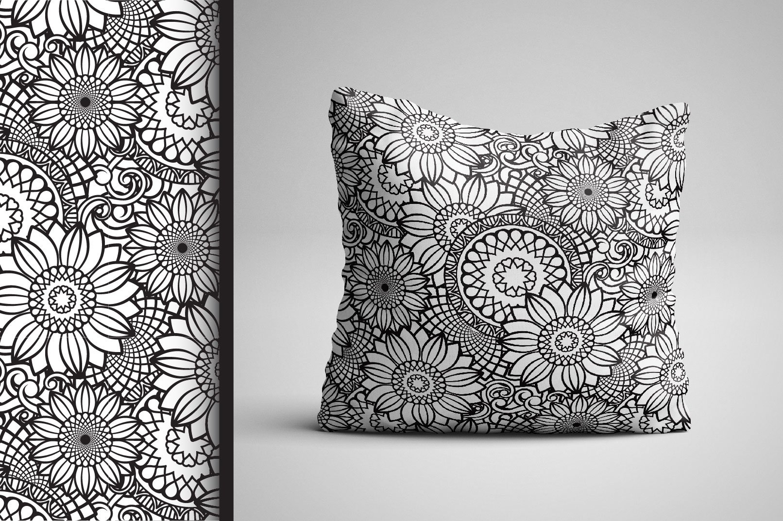 Sunflower Seamless Patterns | Zentangle Flowers | Floral Set (732058 ...