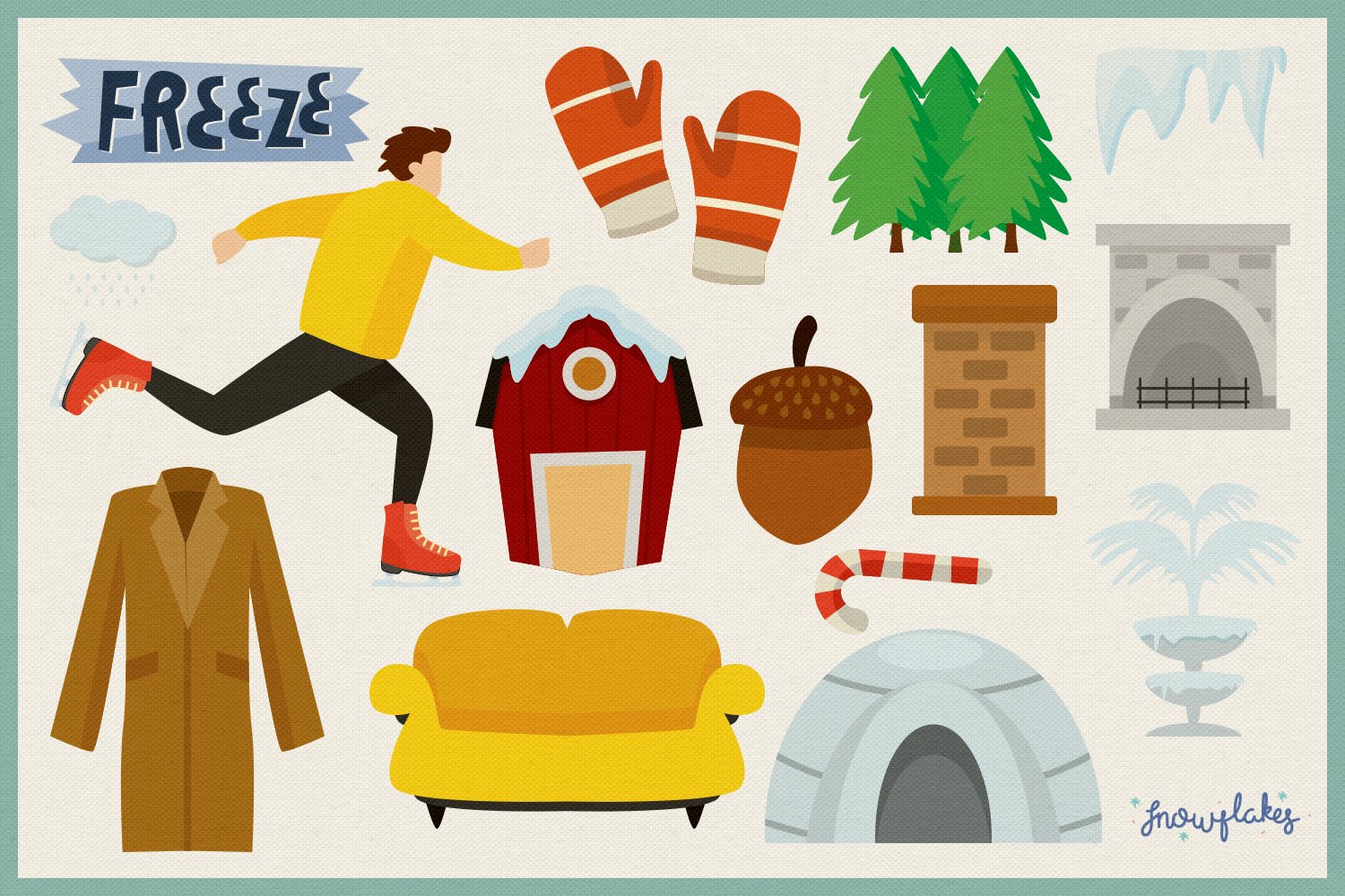 Winter Season Vector Clipart Pack