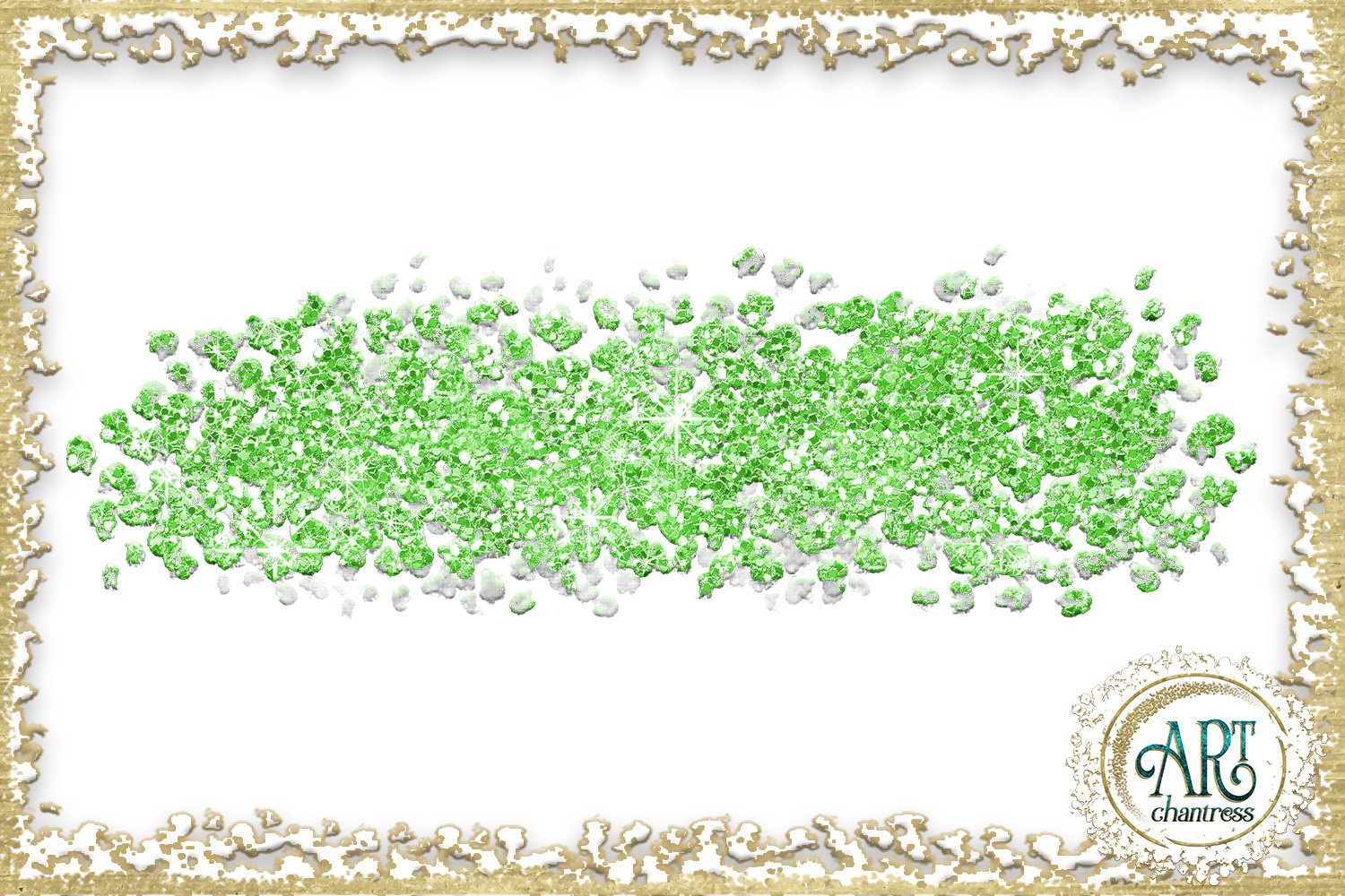 Lime Green Glitter Greenery Digital Clipart Brush Stroke (103523 ...