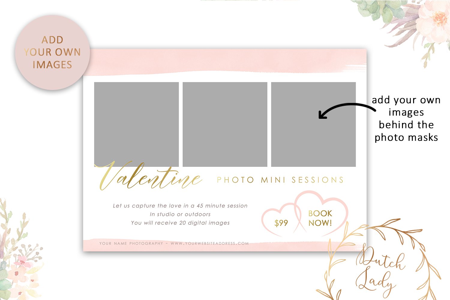 PSD Photo Mini Session Card Template - Design #28 (177187) | Card and ...