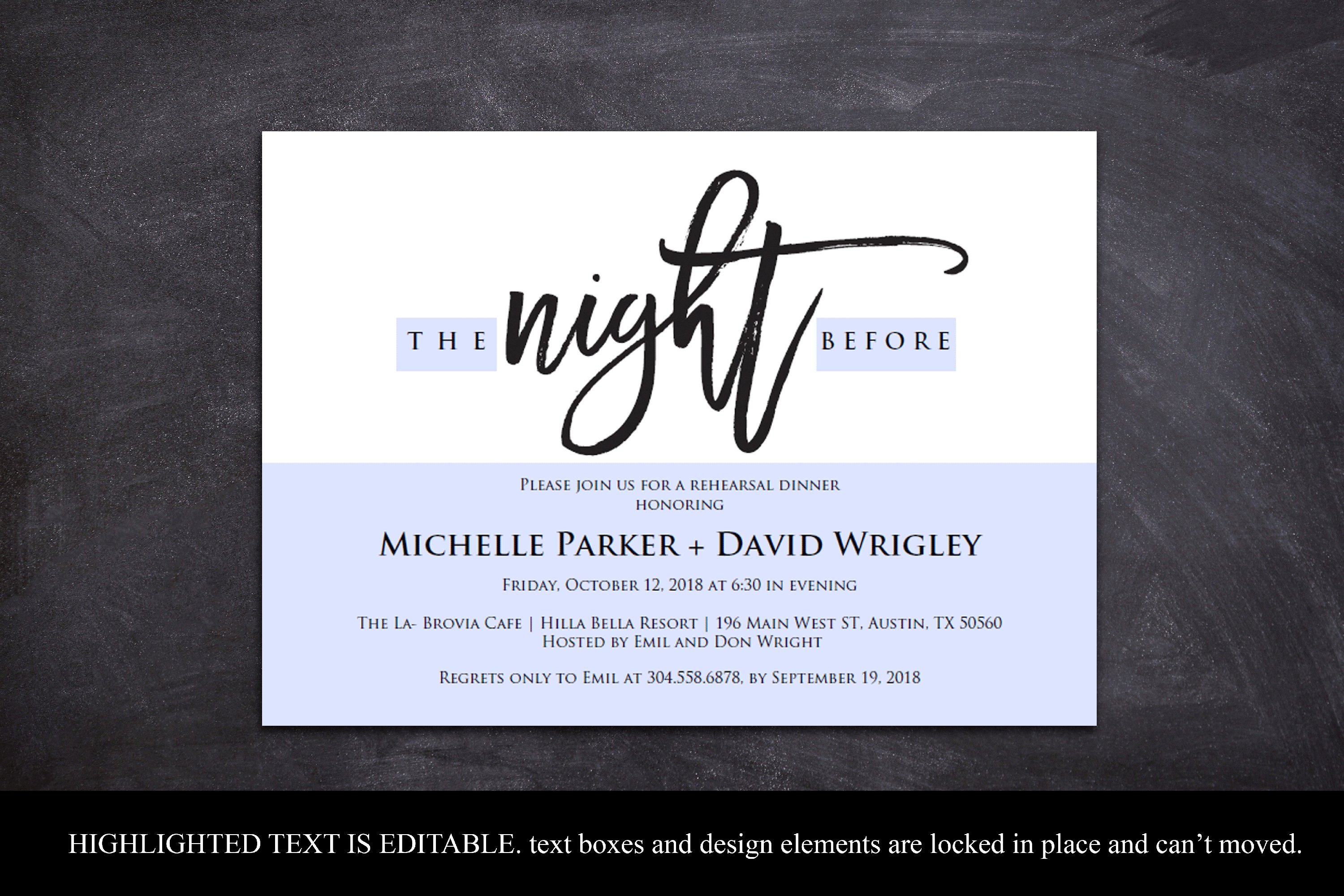 The night before wedding Rehearsal Dinner Invitation card (355751 ...
