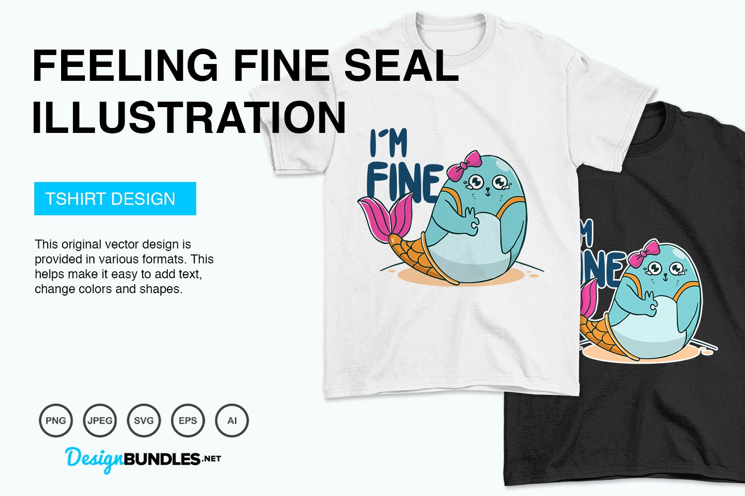 Feeling Fine Seal Vector Illustration
