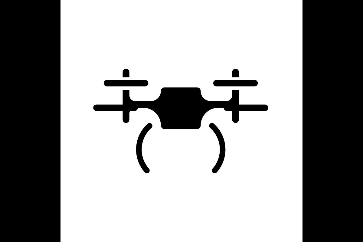 drone symbol line flat icon, Vector Illustration (850992) | Icons ...